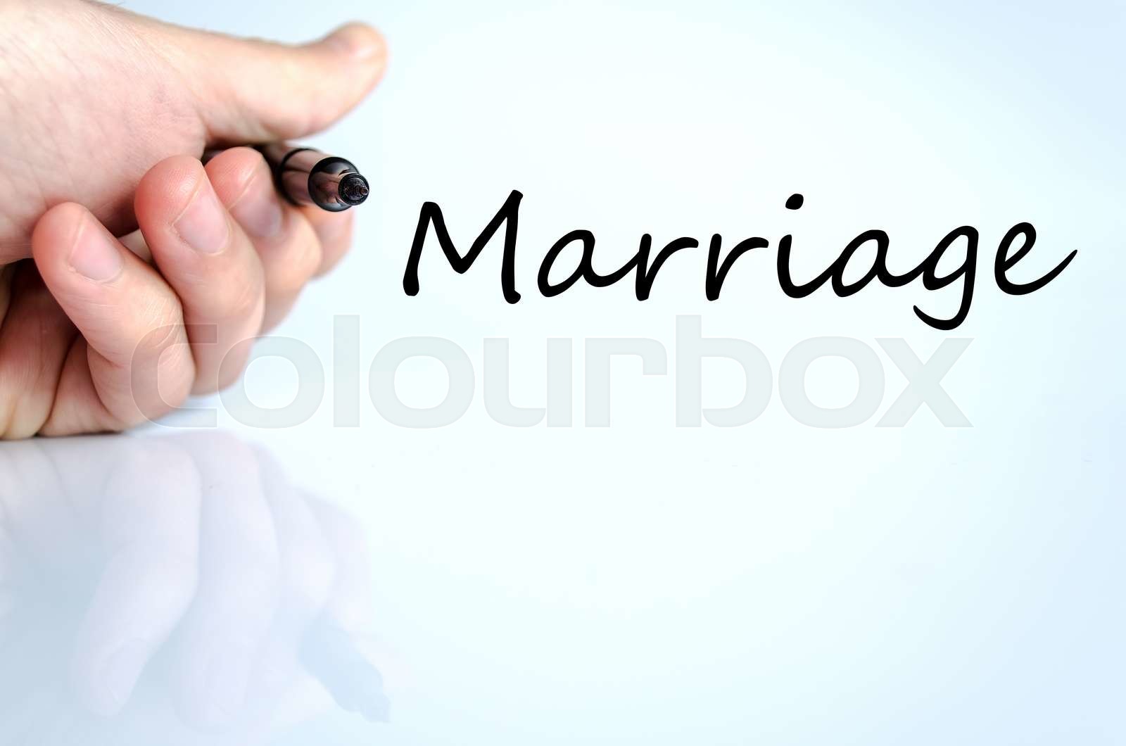 Marriage text concept | Stock image | Colourbox