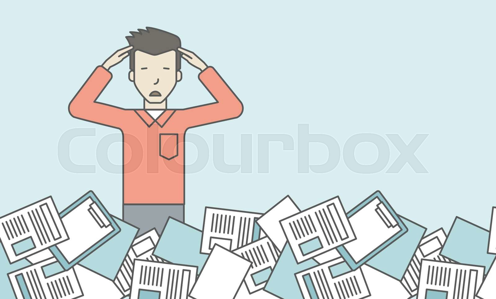 Work overload. | Stock vector | Colourbox