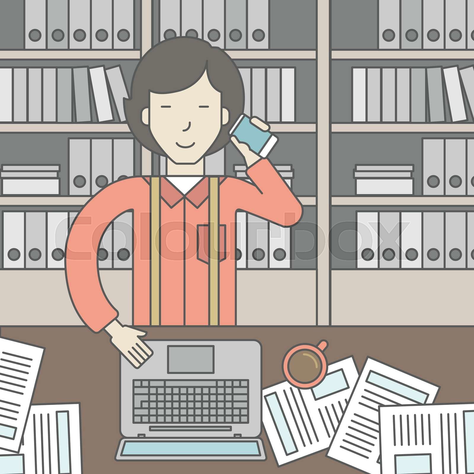 Office clerk. | Stock vector | Colourbox