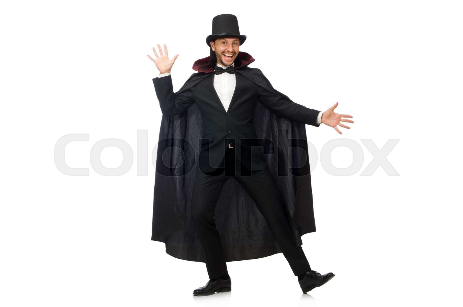 Man magician isolated on white | Stock image | Colourbox