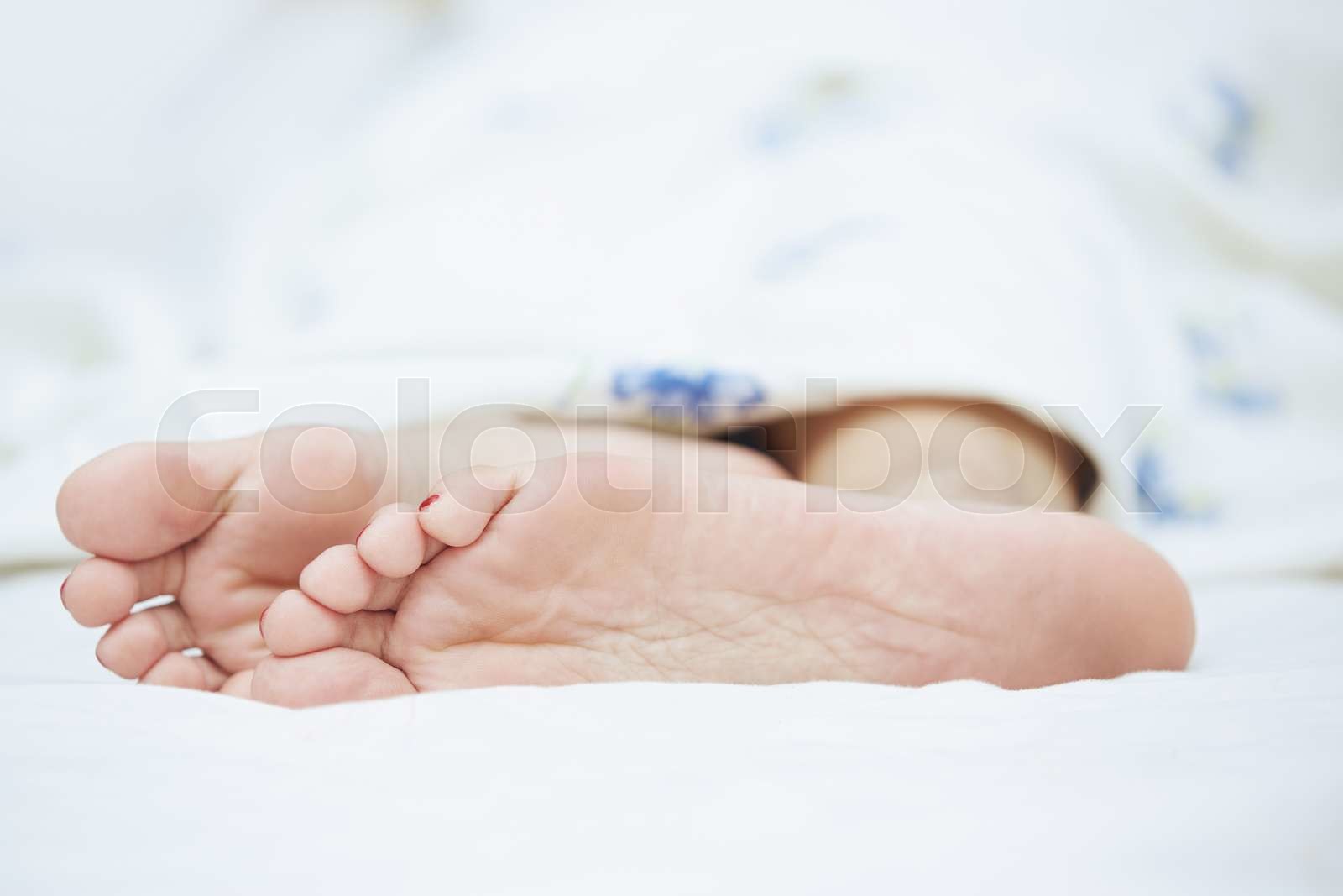 Feet of sleeping woman | Stock image | Colourbox