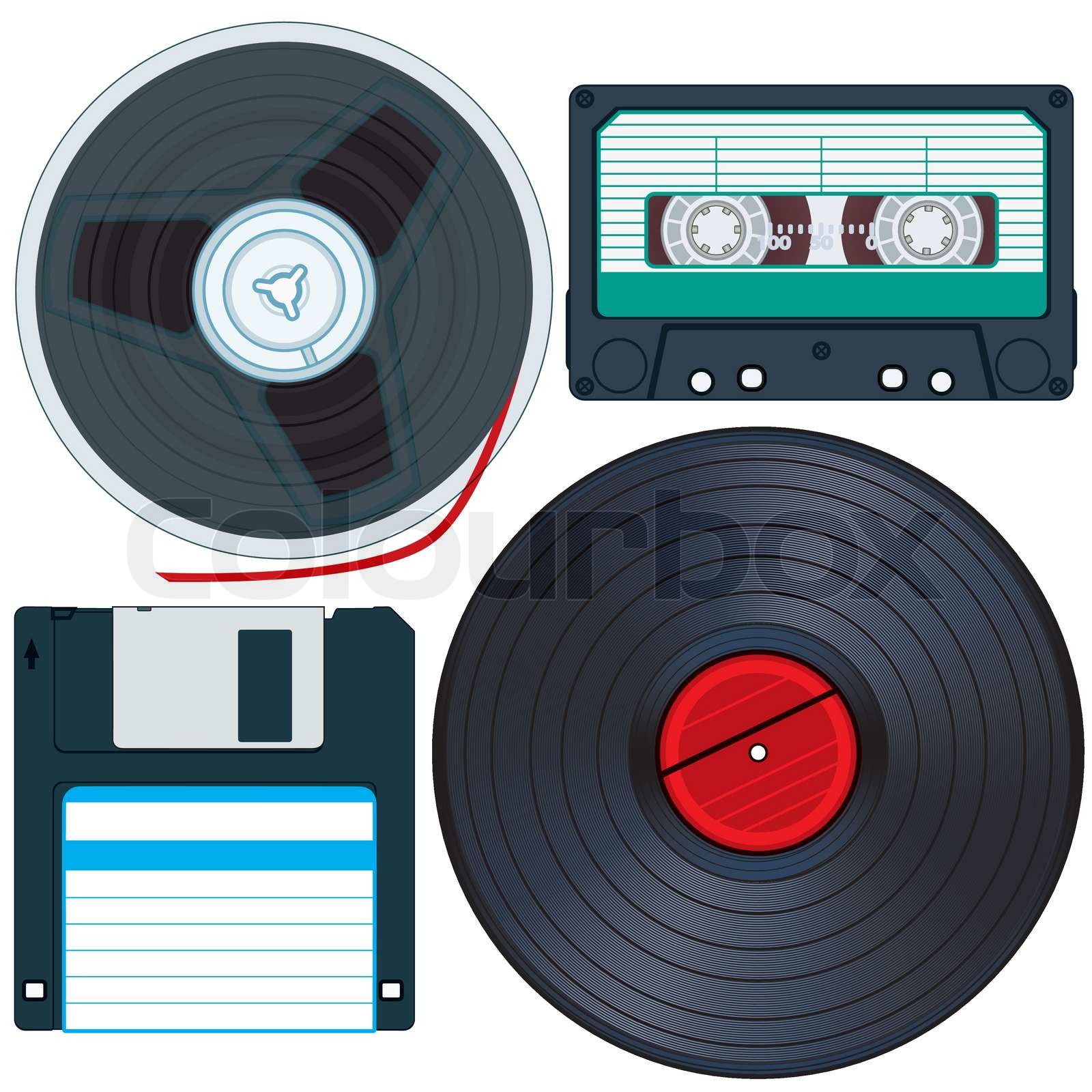 Old Media set for various design | Stock vector | Colourbox