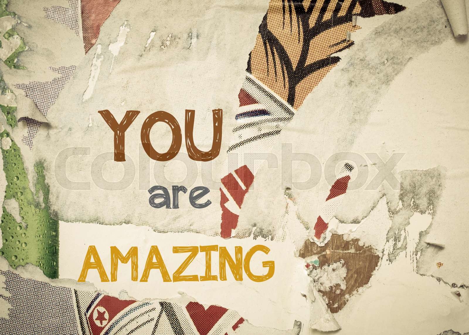 Inspirational message - You Are Amazing | Stock image | Colourbox