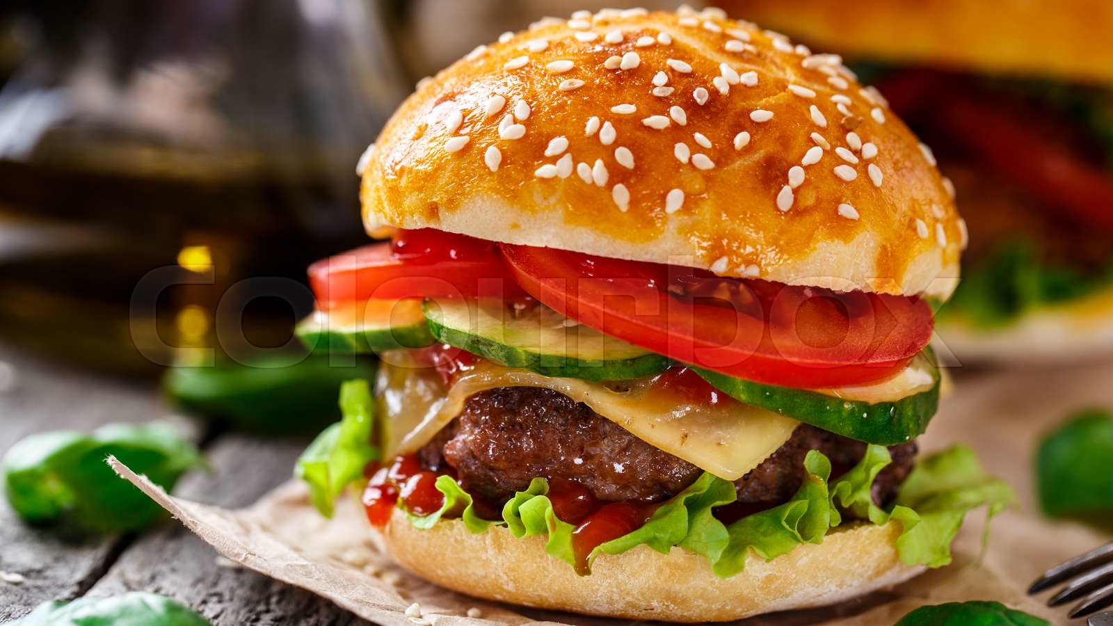 Beef burger | Stock image | Colourbox
