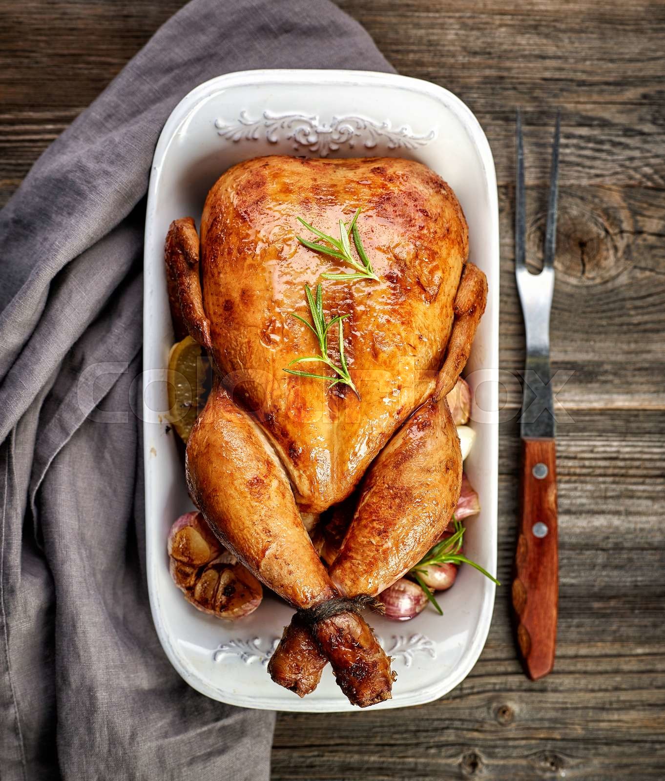 roasted chicken | Stock image | Colourbox