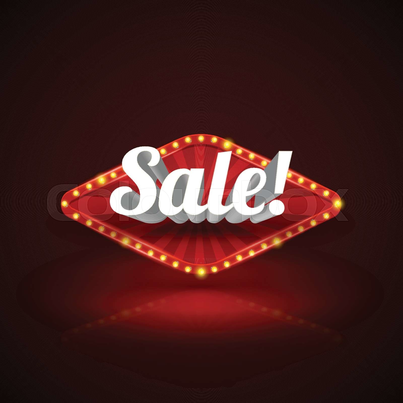 Retro sale signboard. | Stock vector | Colourbox