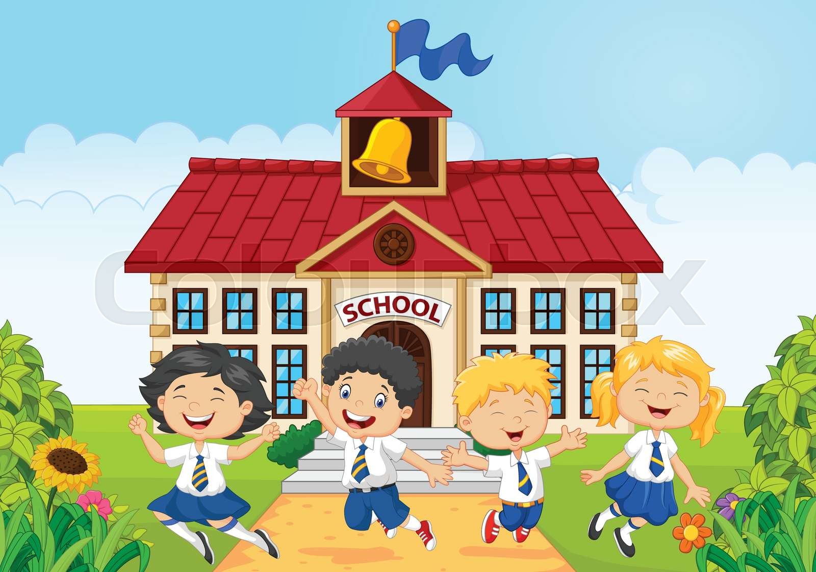 schule, kinder, niedlich | Stock-Vektor | Colourbox