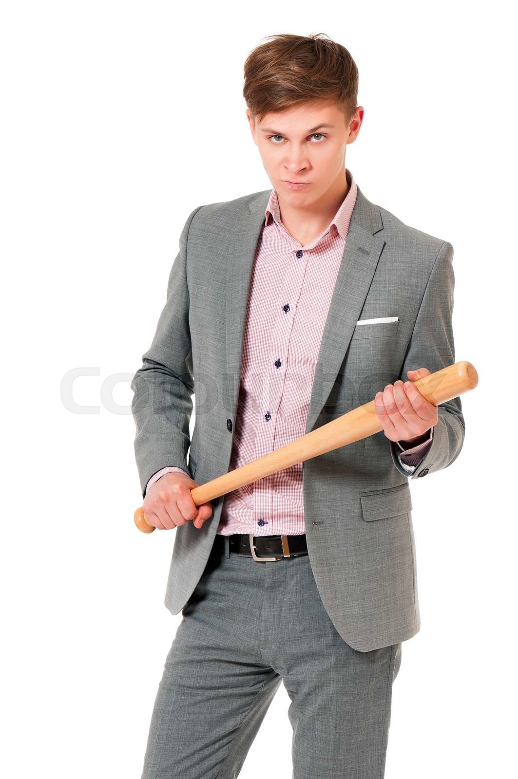 Man with baseball bat | Stock image | Colourbox