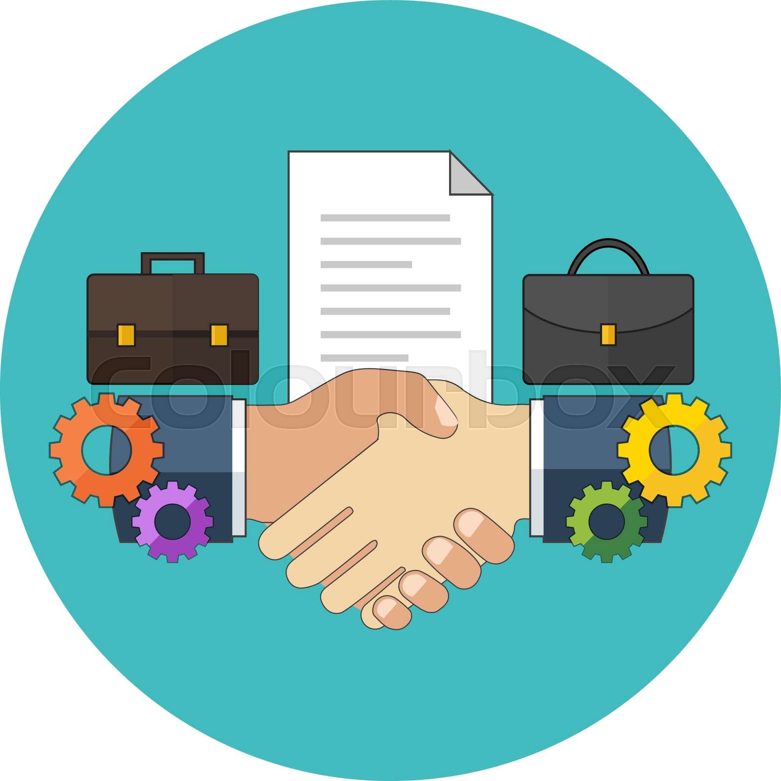 Partnership concept. Flat design. | Stock vector | Colourbox