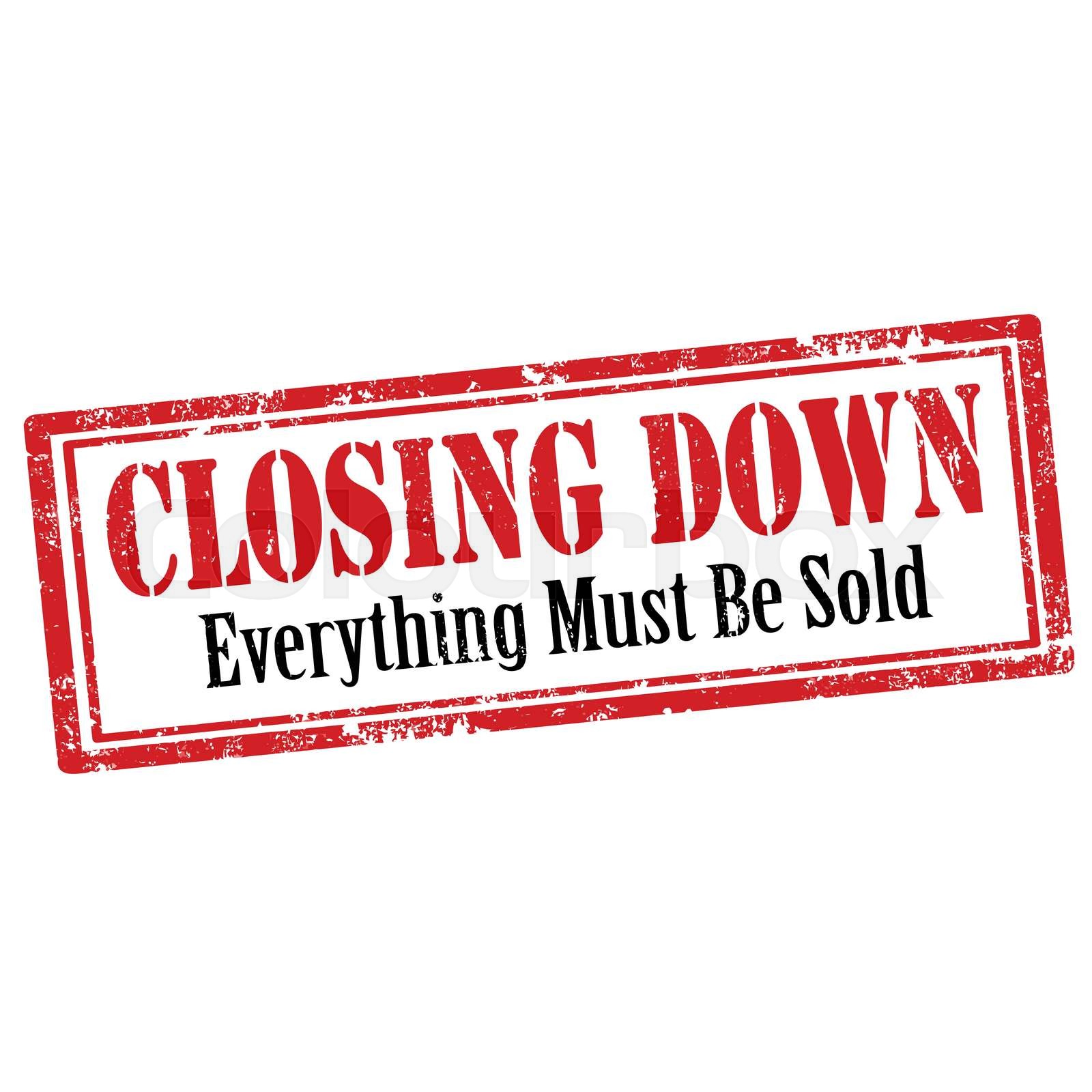 Closing Down | Stock vector | Colourbox