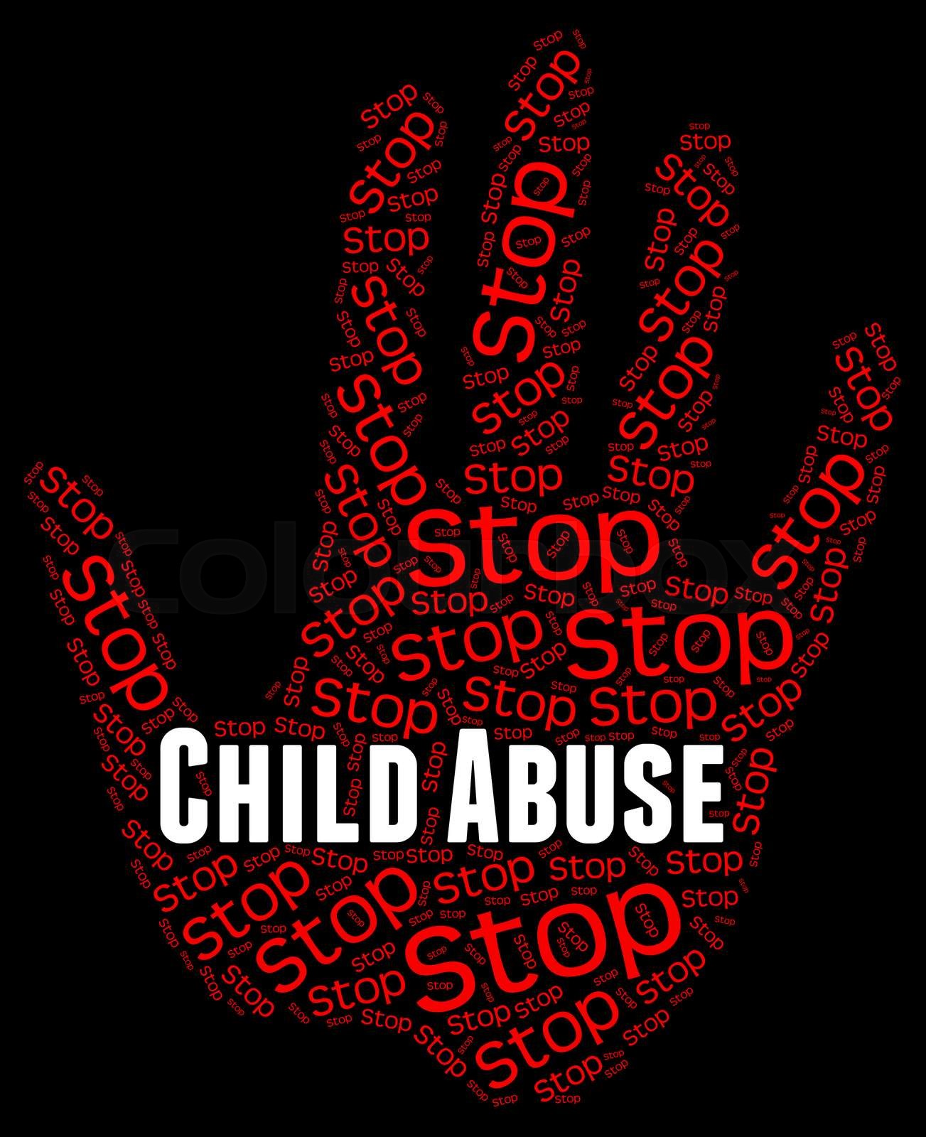 Stop Child Abuse Represents No Childhood And Mistreat | Stock image ...