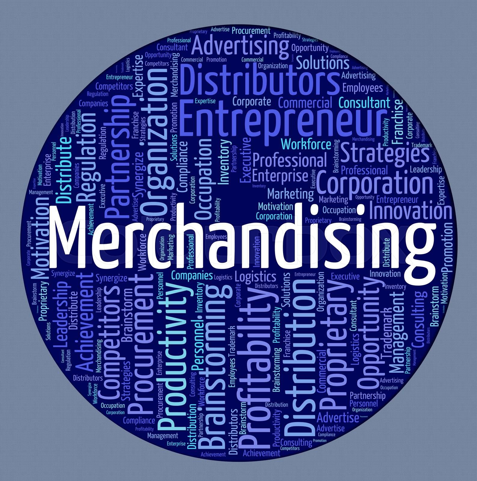 Merchandising Word Represents Trading Vending And Words | Stock image ...