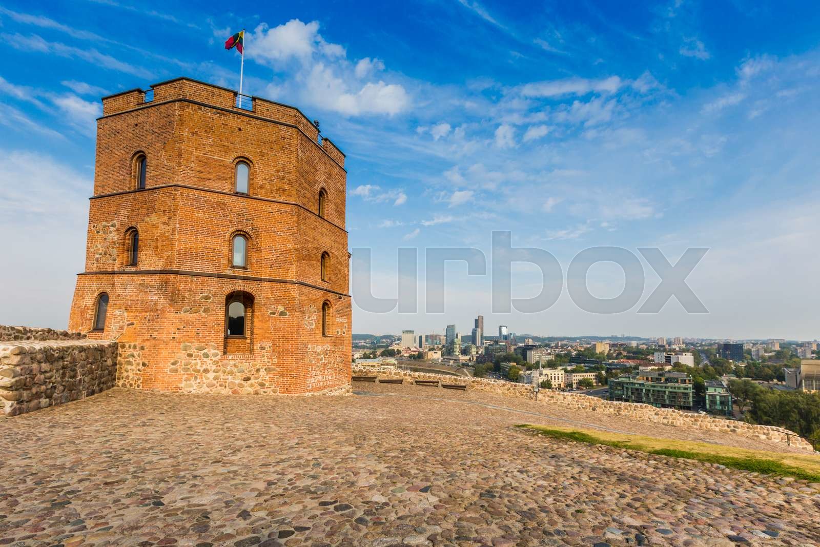 Vilnius, Lithuania. Vilnius city view. Vilnius, Tower of Gediminas ...