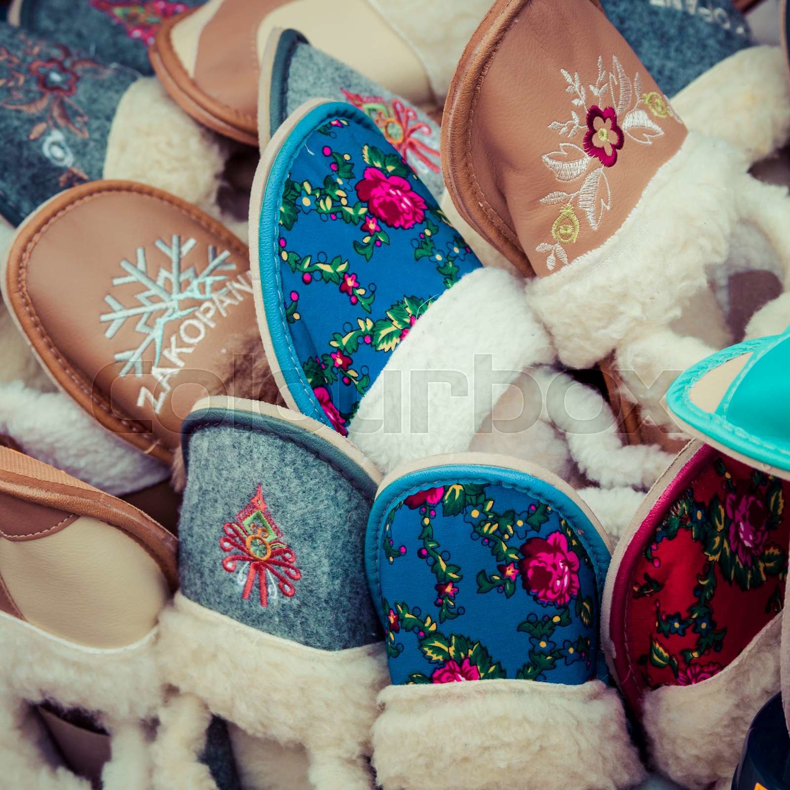 Traditional polish leather mountain boots for children called 'kierpce ...