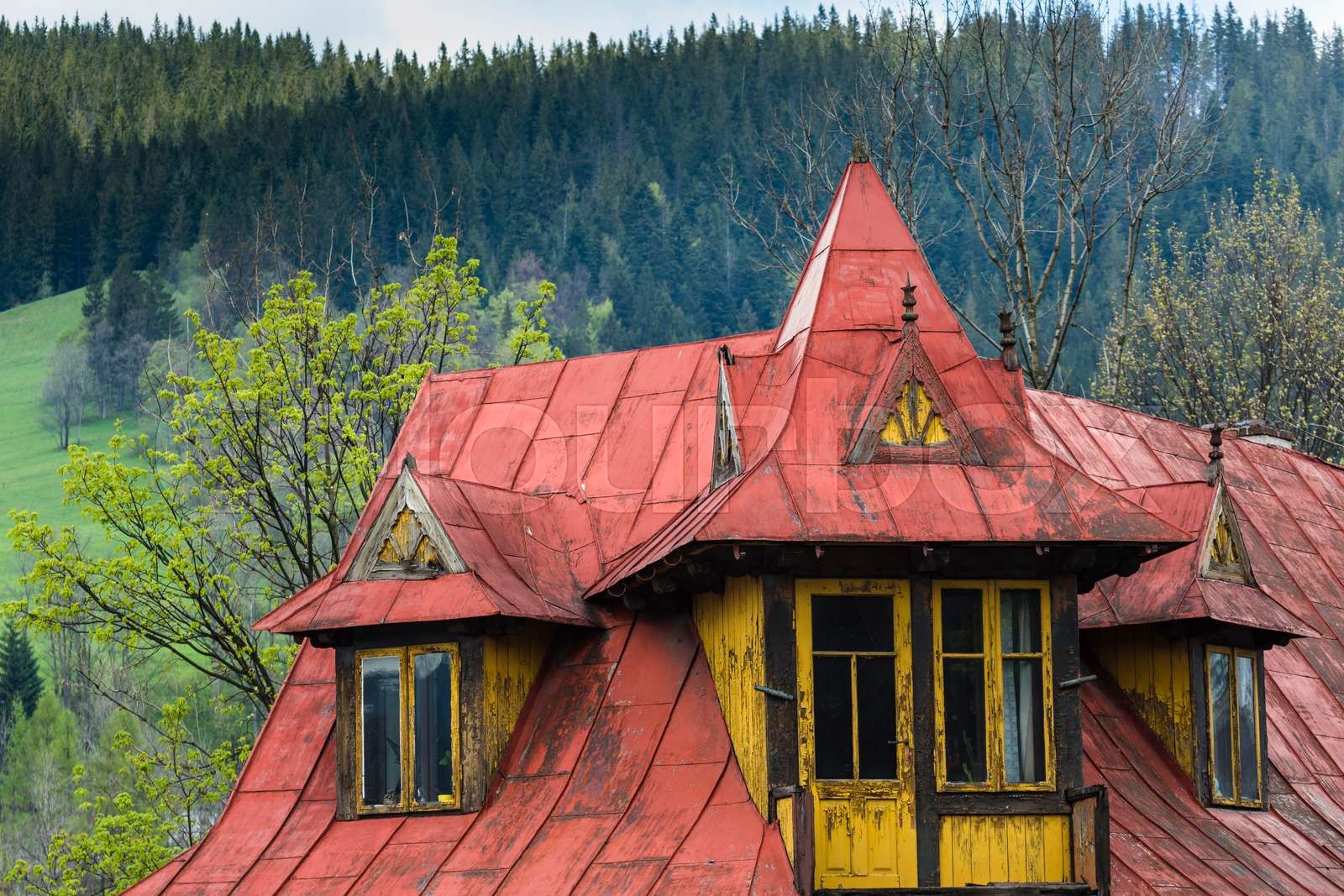 Traditional polish wooden hut from Zakopane, Poland. | Stock image ...