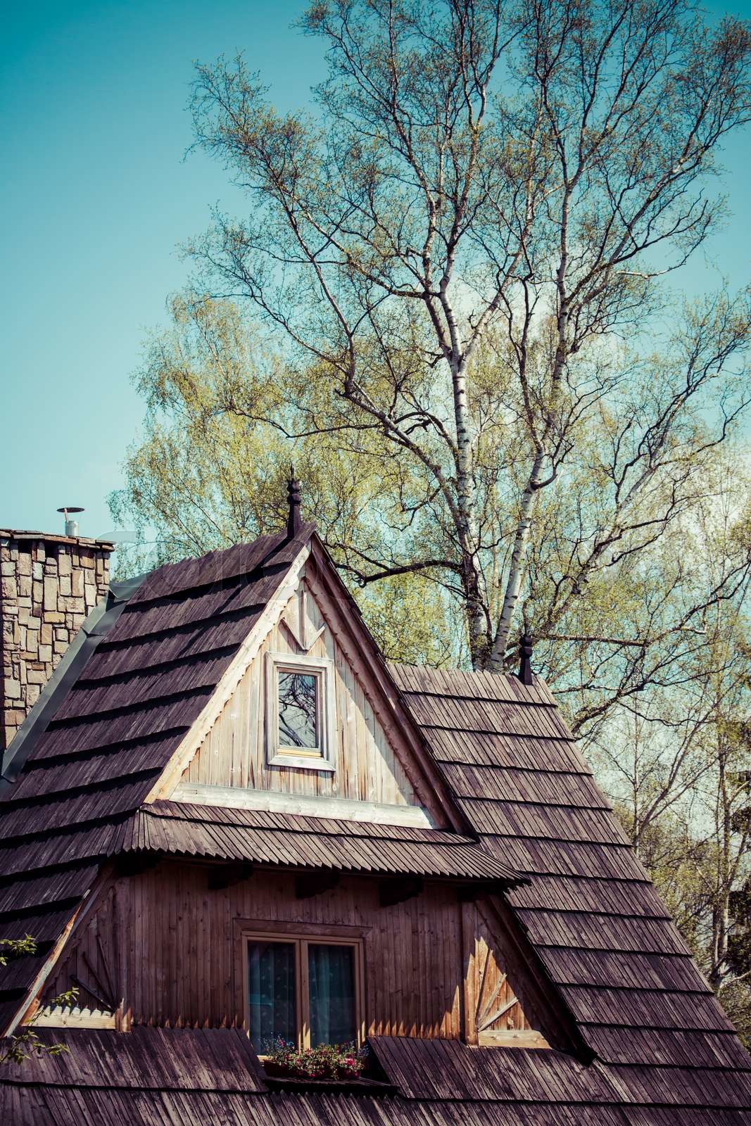 Traditional polish wooden hut from Zakopane, Poland. | Stock image ...