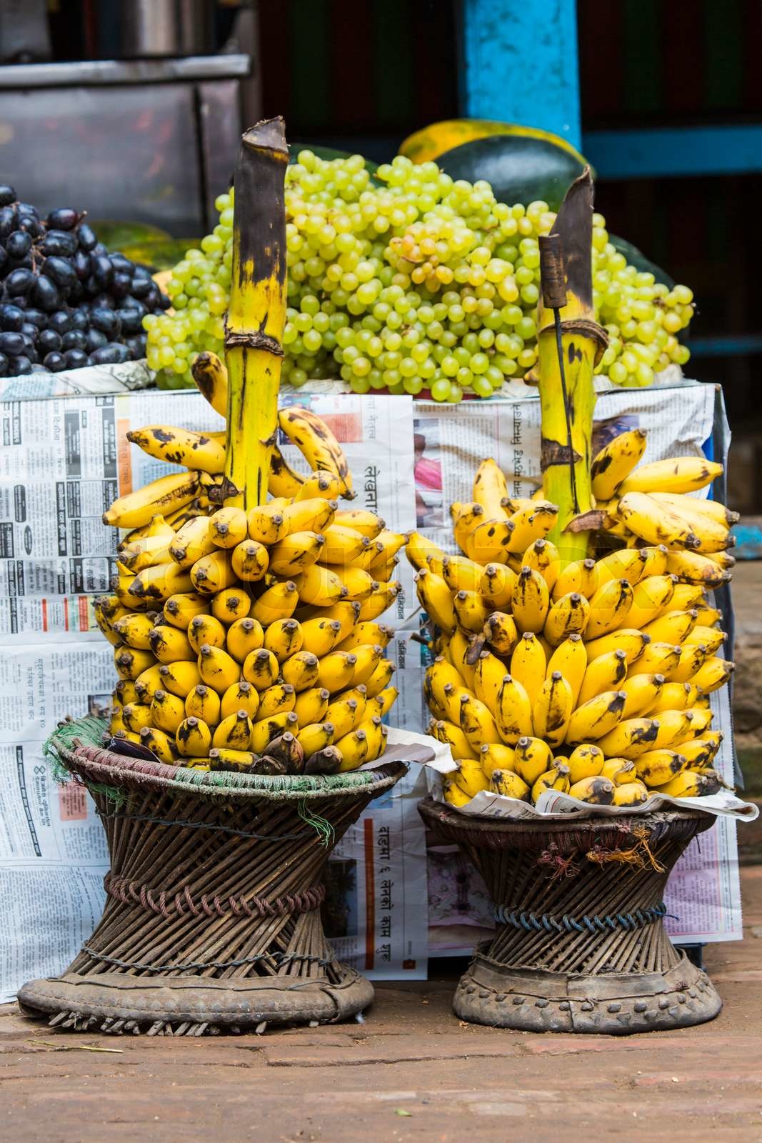 Traditional fruit shop in Kathmandu, Nepal. | Stock image | Colourbox