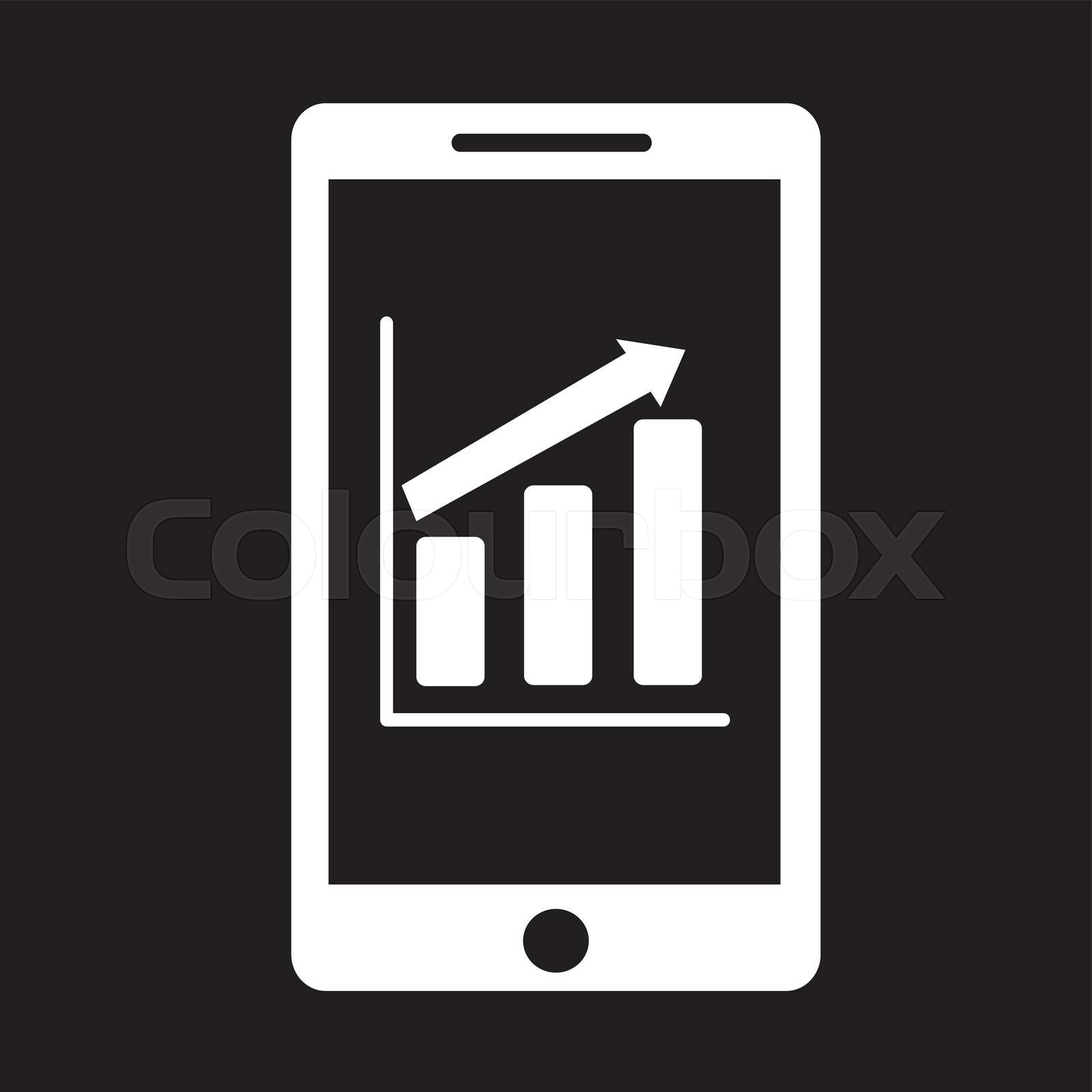 mobile phone chart infographics icon | Stock vector | Colourbox