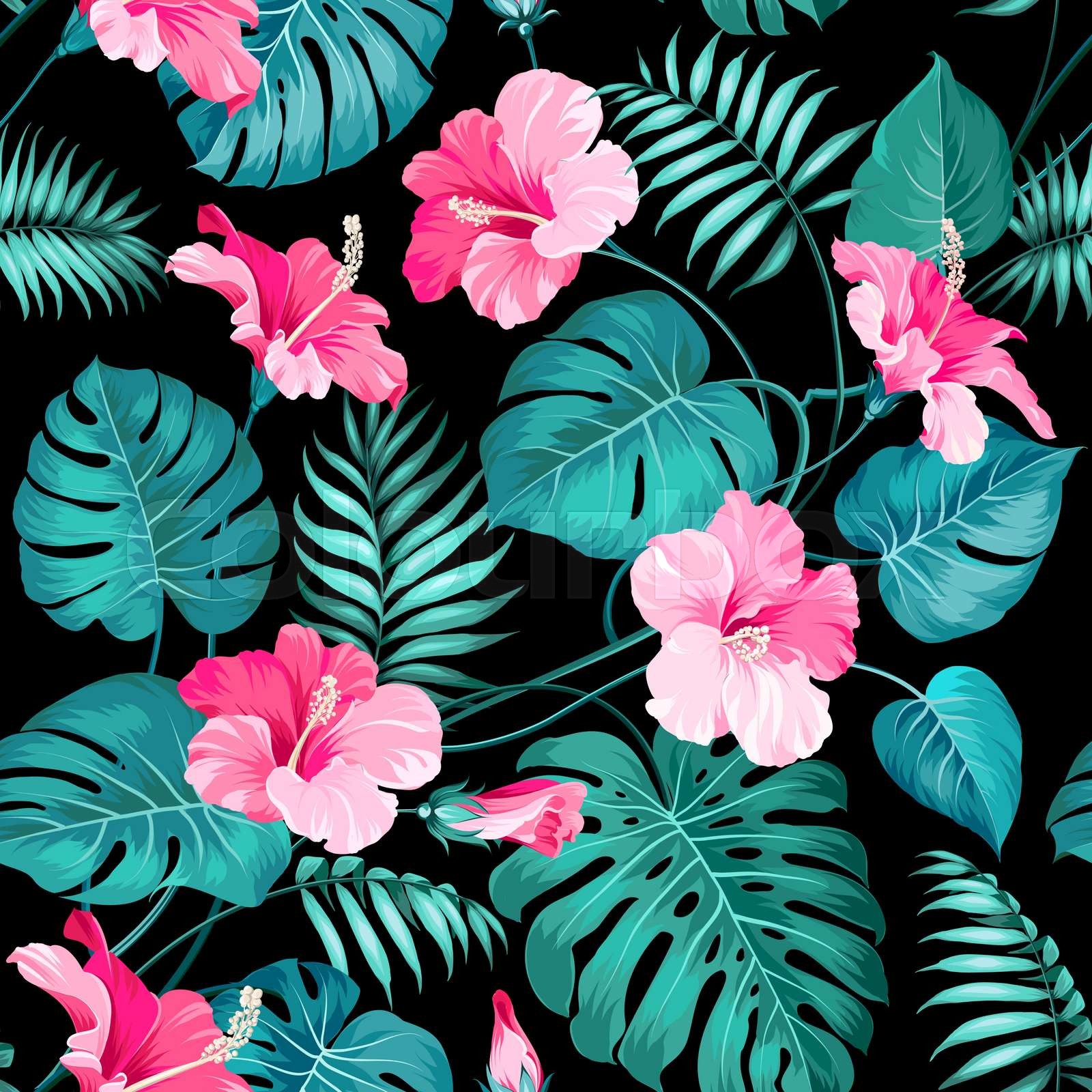 Tropical flowers | Stock vector | Colourbox