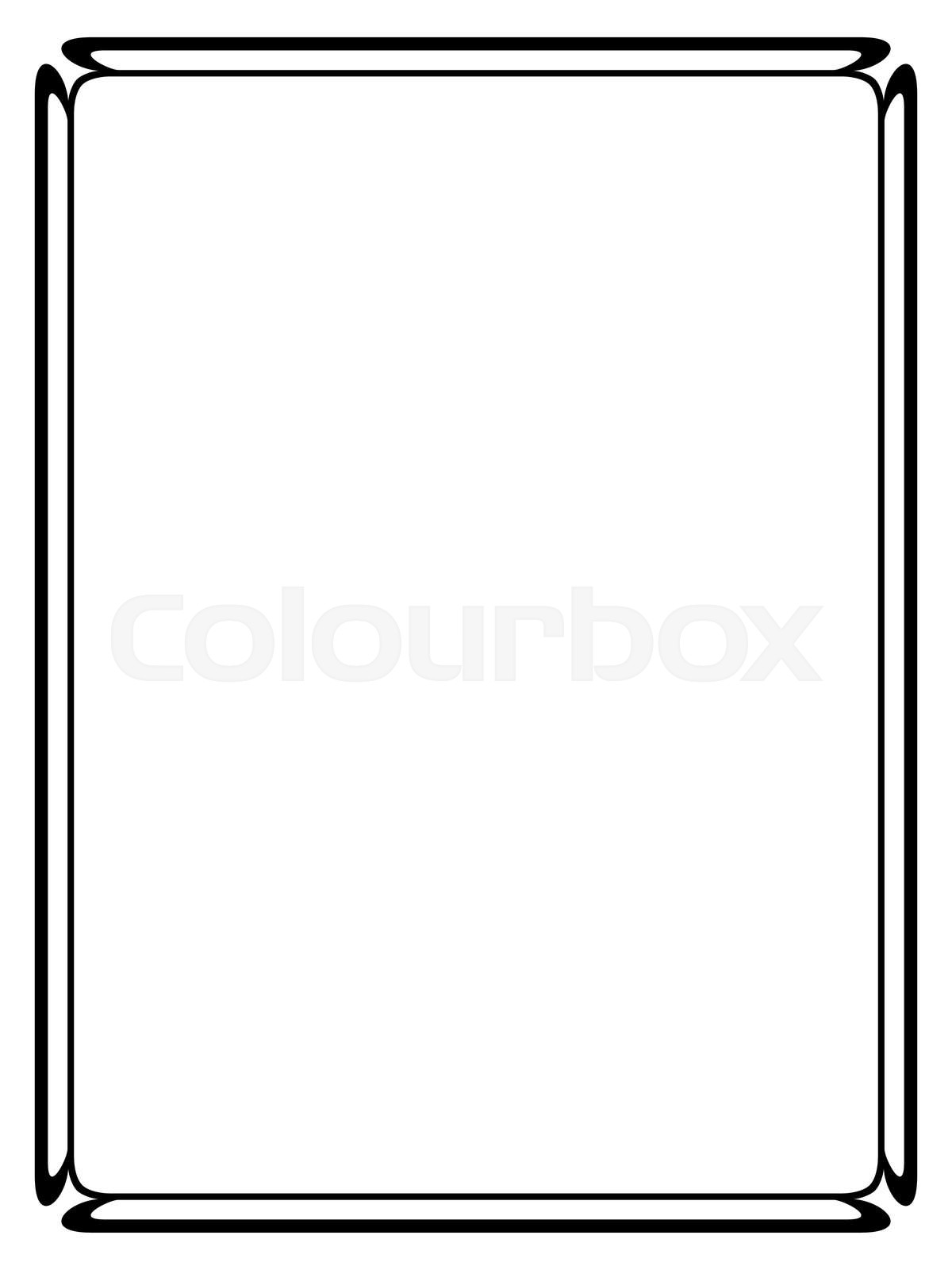 simple black ornamental decorative frame | Stock vector | Colourbox