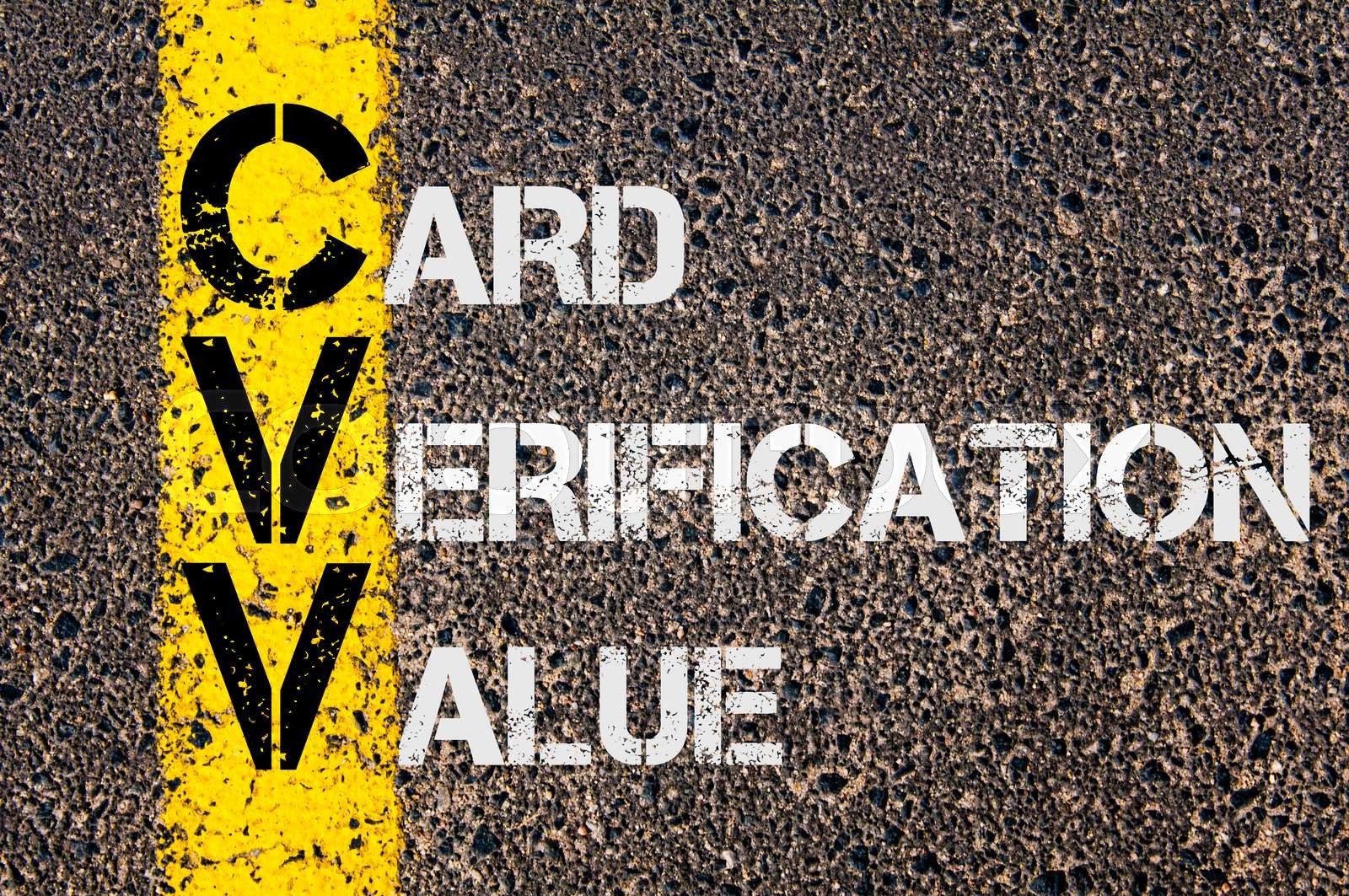 Business Acronym CVV as CARD VERIFICATION VALUE | Stock image | Colourbox