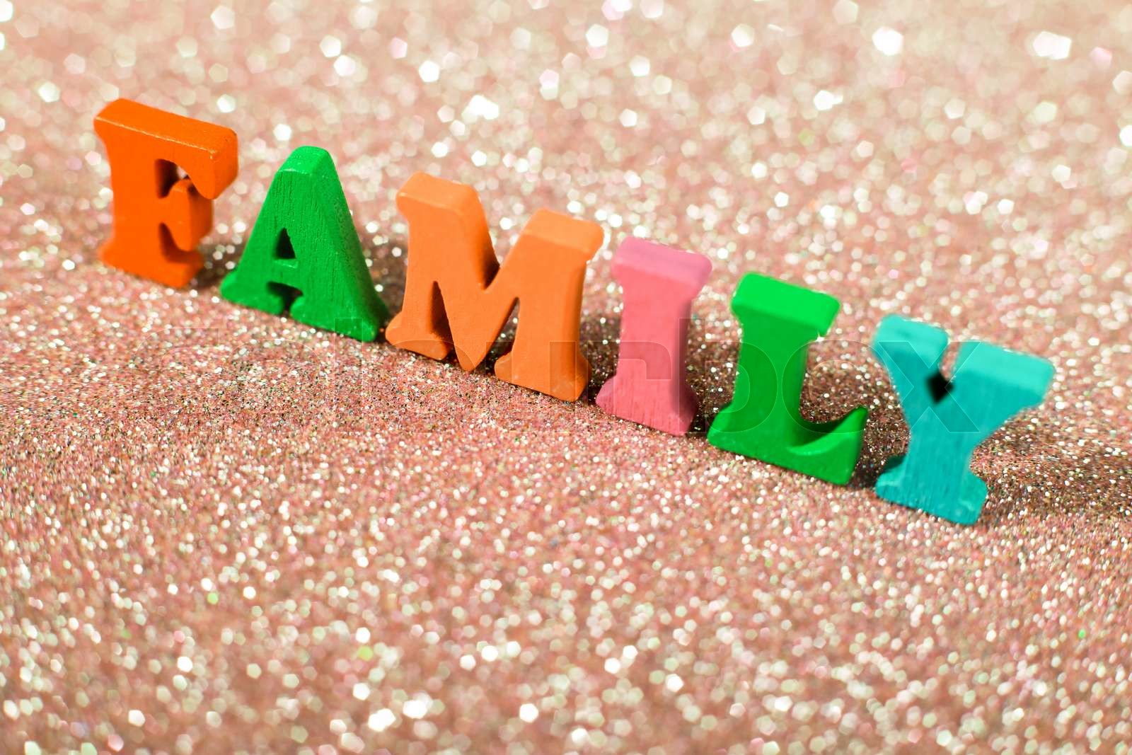 Family Word Concept Stock Image Colourbox