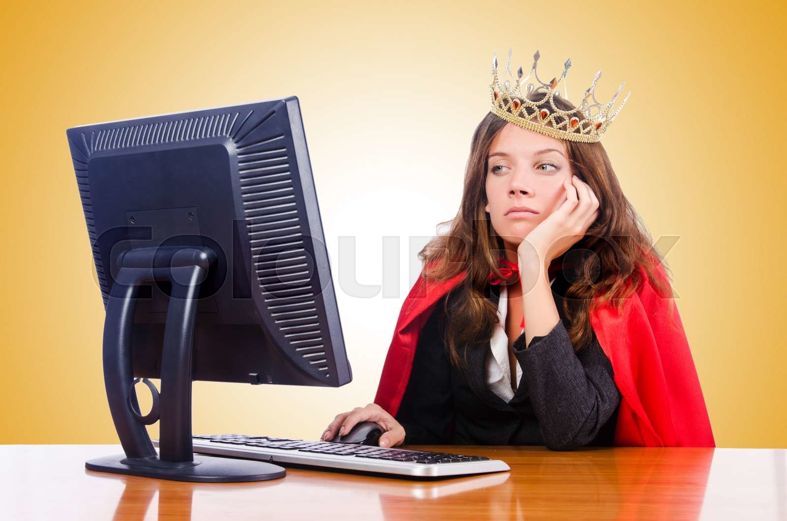 Office queen isolated on the white | Stock image | Colourbox