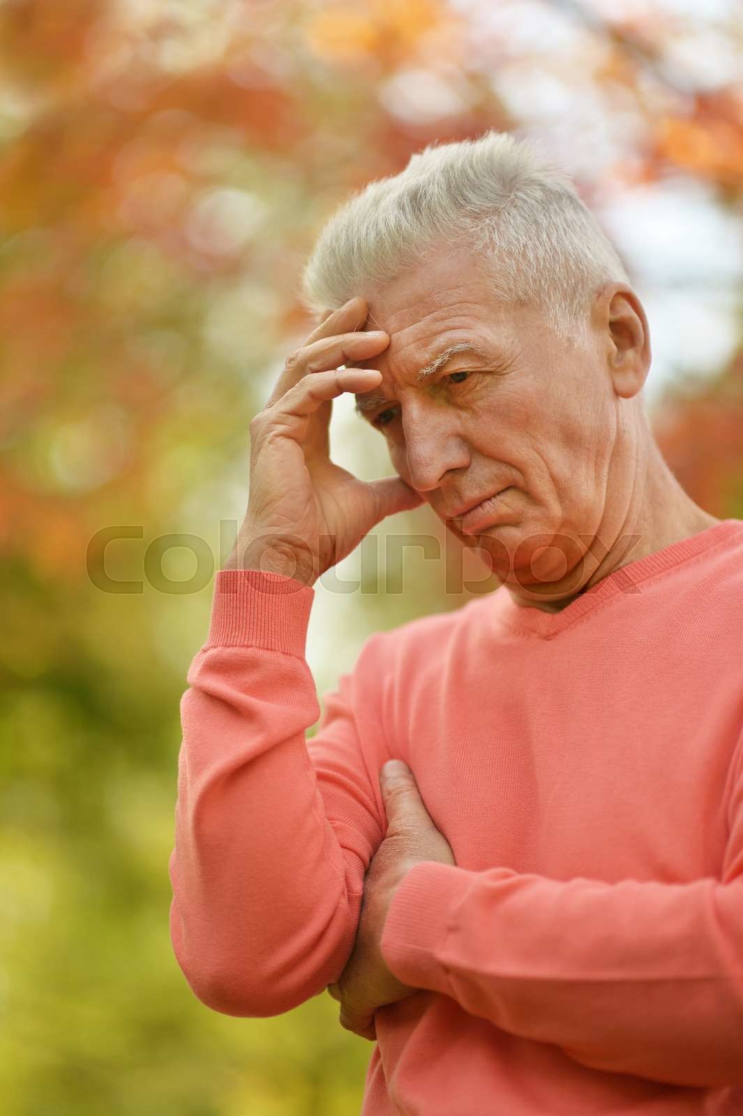 Senior man thinking | Stock image | Colourbox