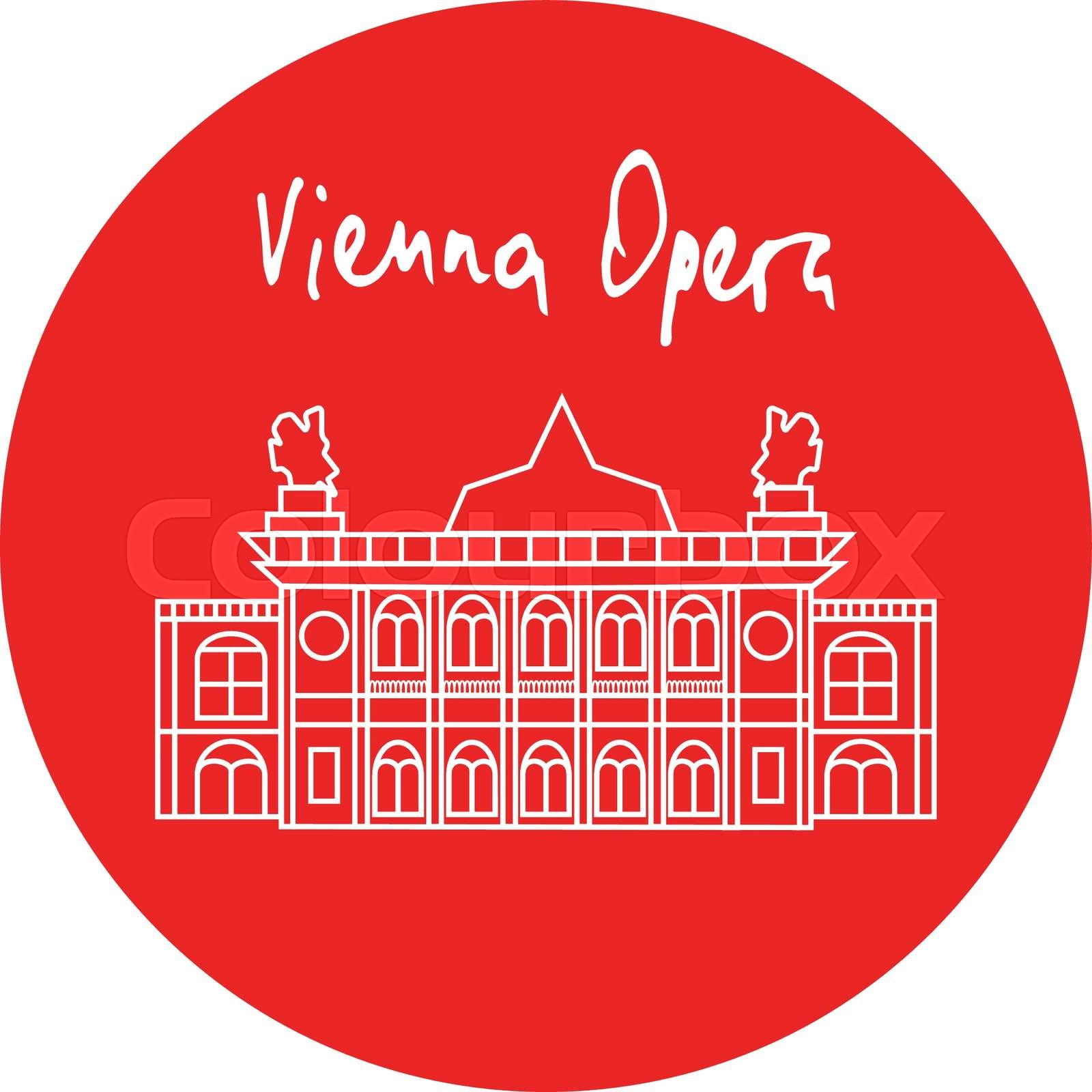 Vienna Opera house building vector | Stock vector | Colourbox