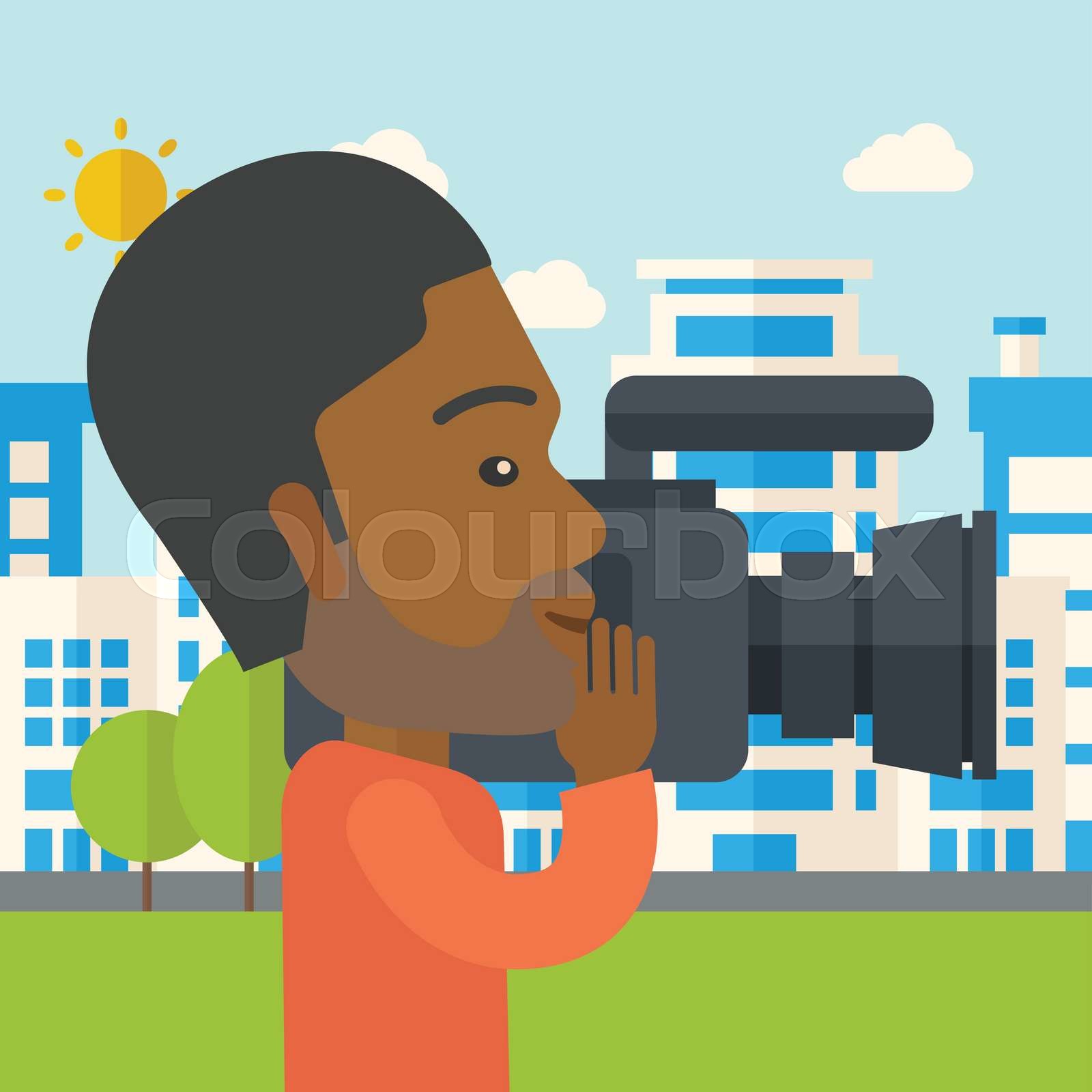 Cameraman. | Stock vector | Colourbox