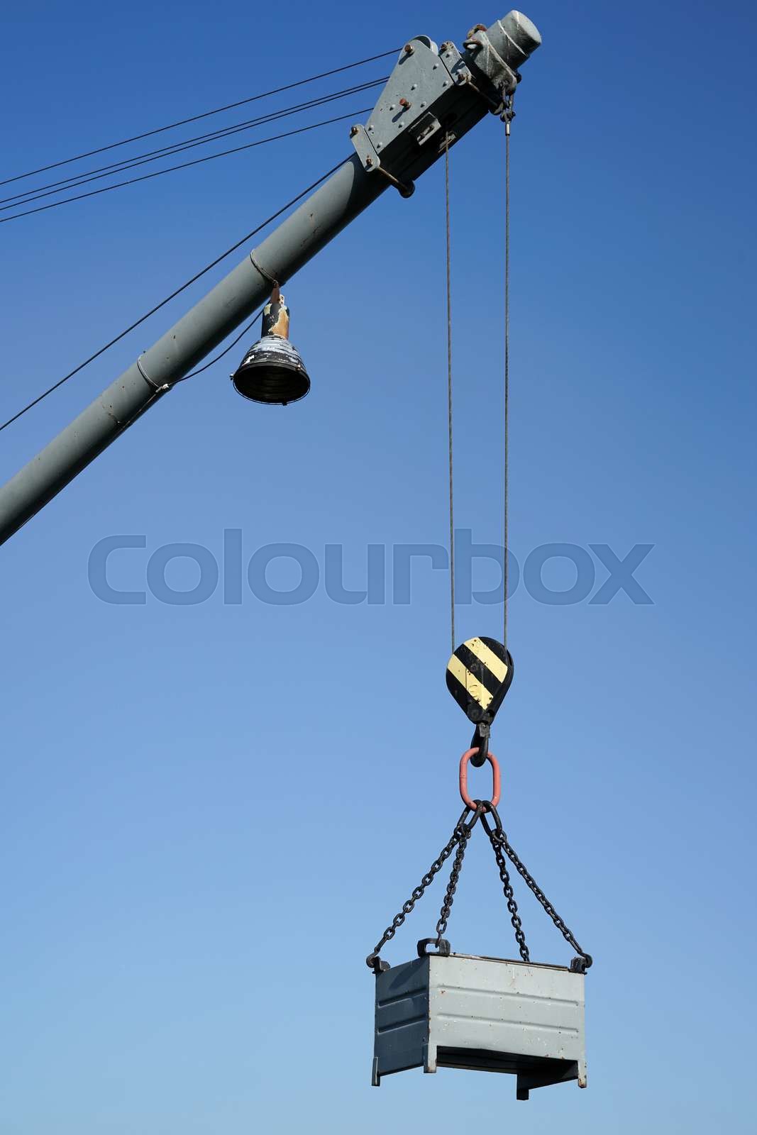 crane with a box | Stock image | Colourbox