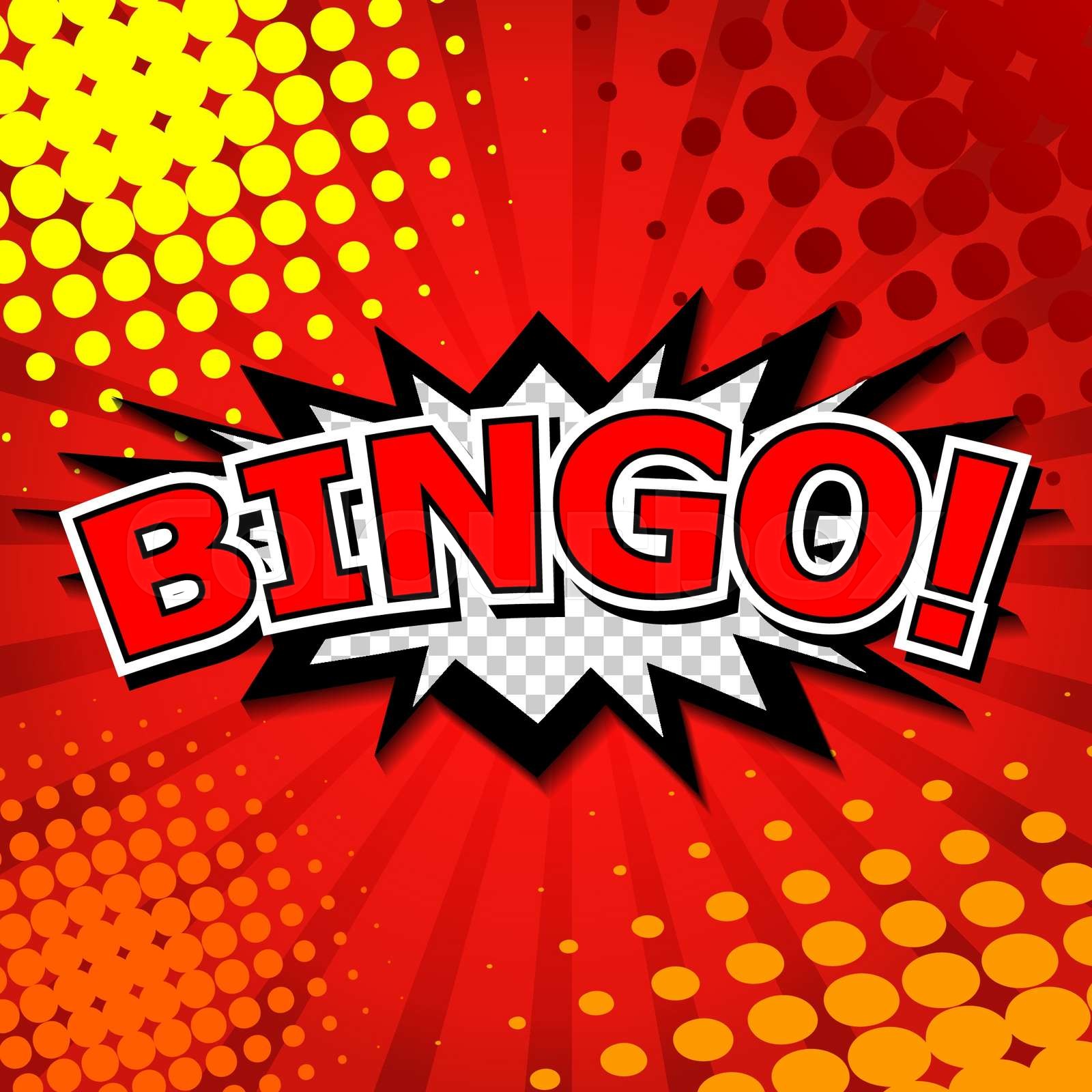 Bingo! Comic Speech Bubble, Cartoon | Stock vector | Colourbox