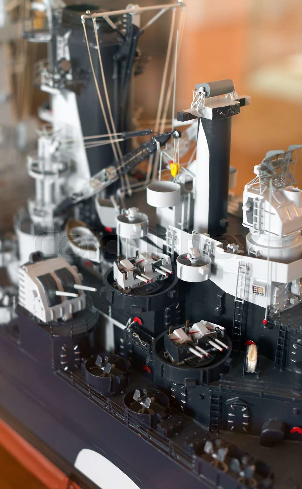 Naval ship model in the maritime museum. | Stock image | Colourbox