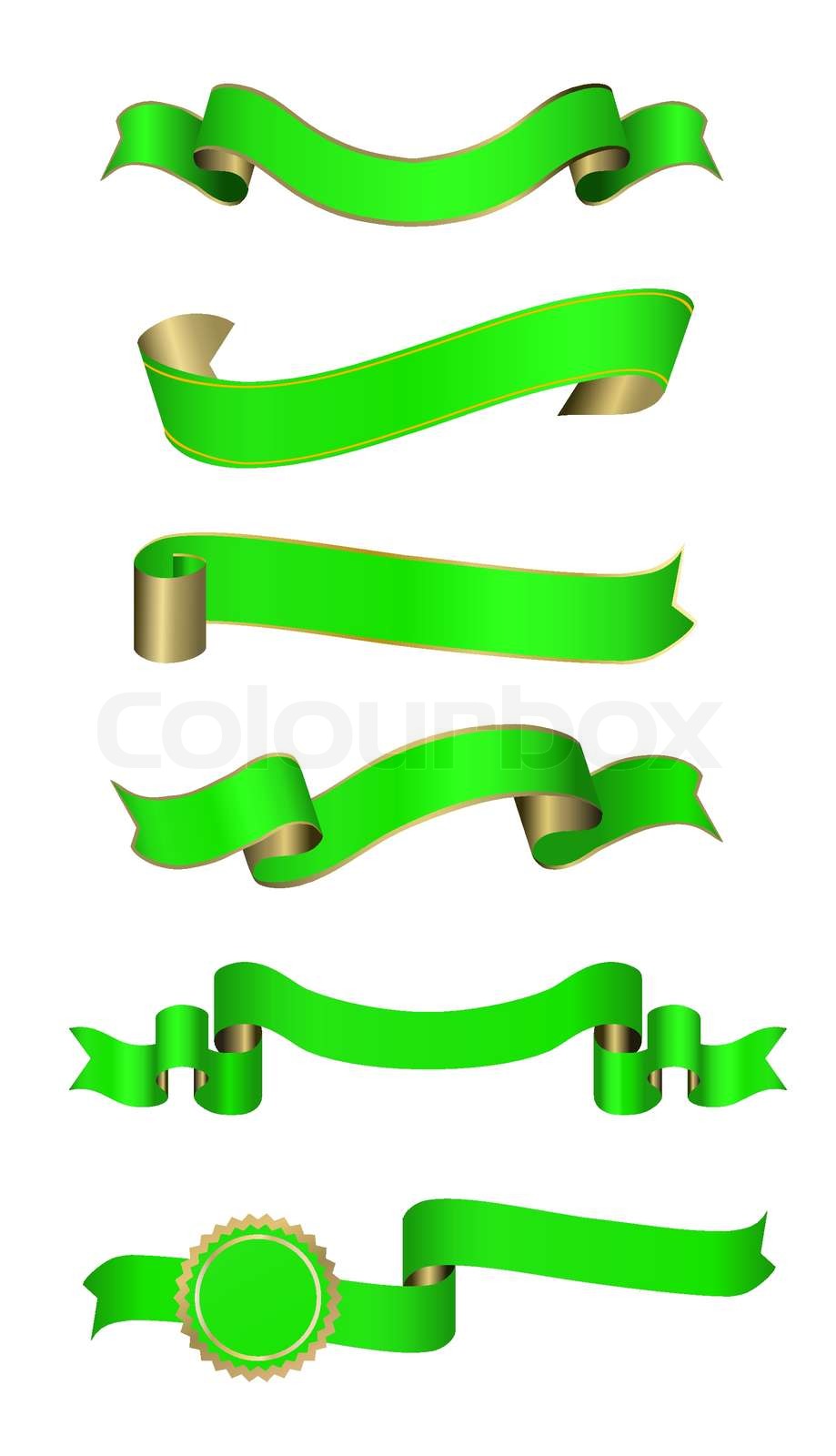 green banners | Stock vector | Colourbox
