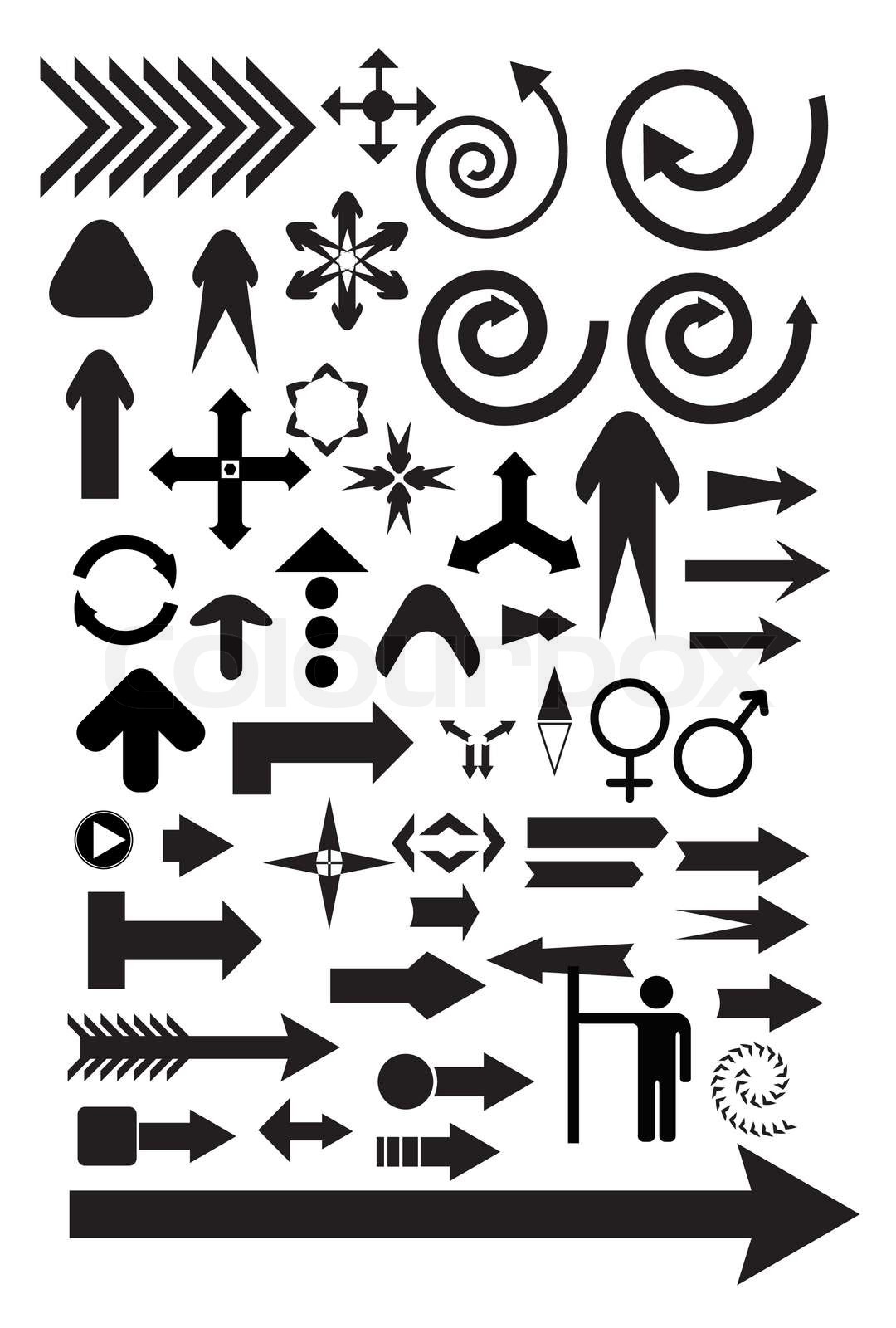 vektor pil symboler | Stock vektor | Colourbox