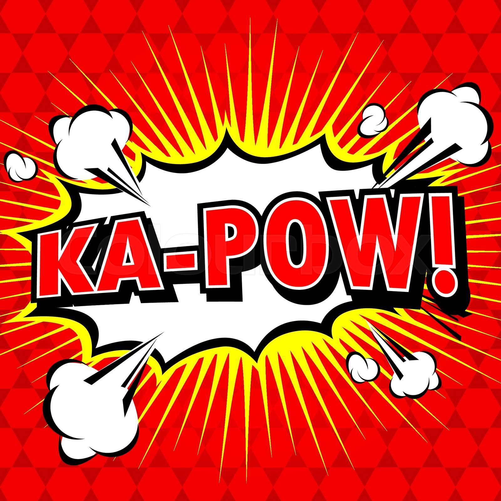 Ka-Pow! Comic Speech Bubble, Cartoon | Stock vector | Colourbox