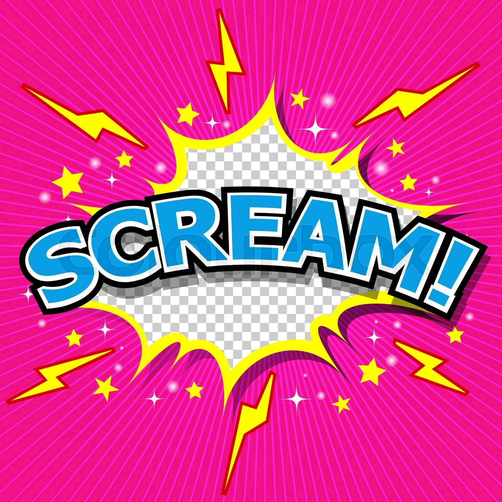 Scream! Comic Speech Bubble, Cartoon. | Stock vector | Colourbox