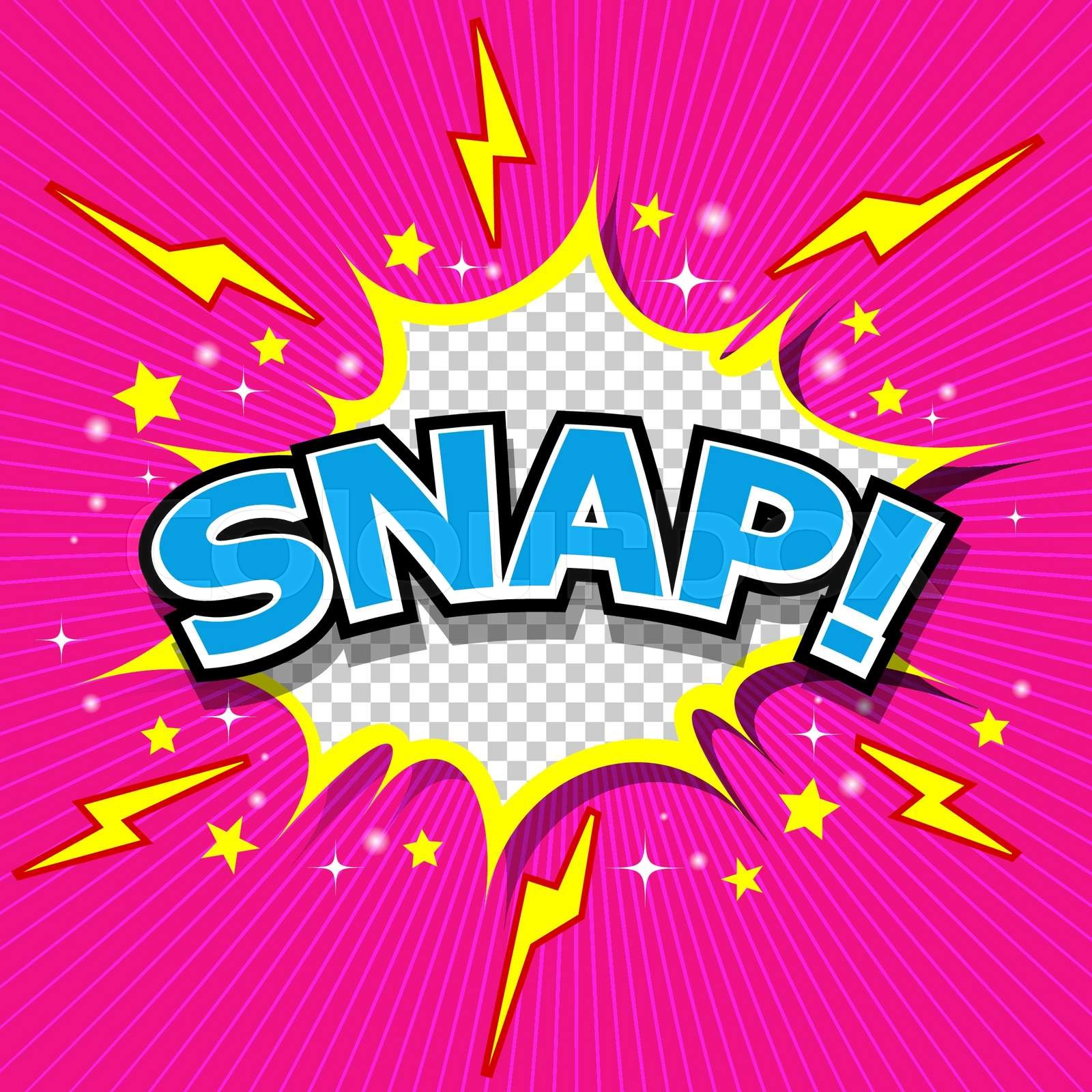 Snap! Comic Speech Bubble, Cartoon. | Stock vector | Colourbox