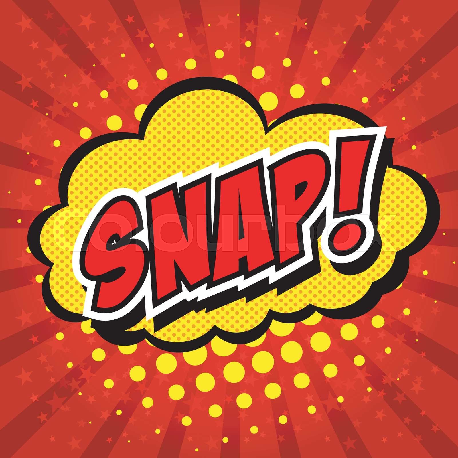 Snap! Comic Speech Bubble, Cartoon. | Stock vector | Colourbox