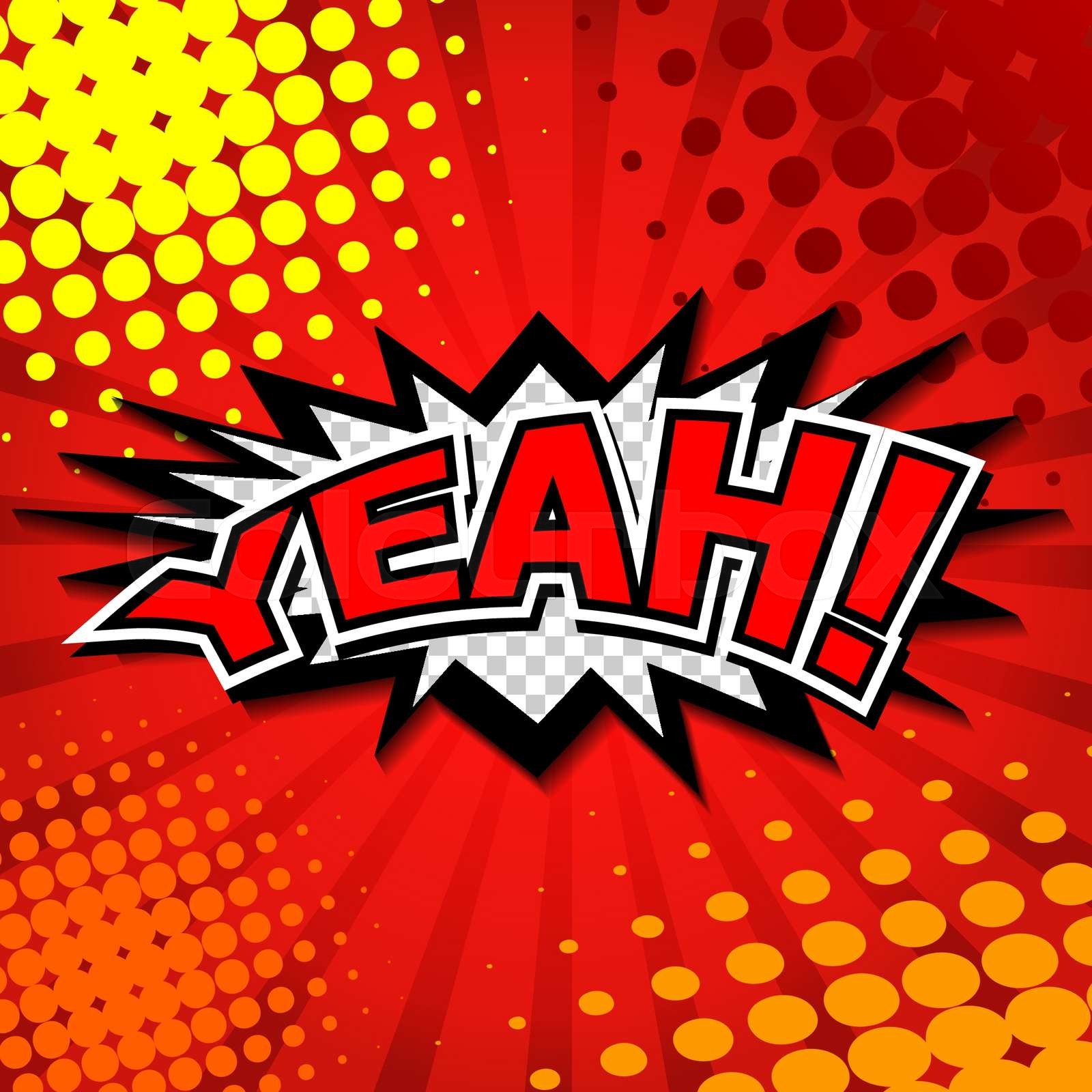 Yeah! Comic Speech Bubble, Cartoon | Stock vector | Colourbox