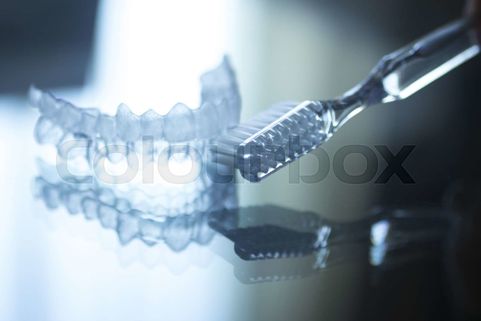Invisible dental teeth brackets aligners retainers and toothbrush ...