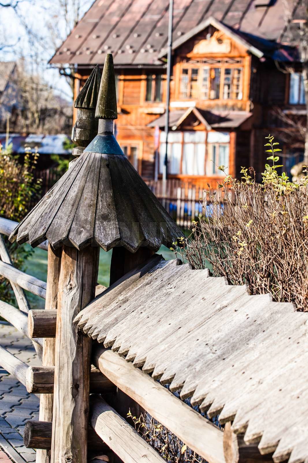 Traditional polish wooden hut from Zakopane, Poland. | Stock image ...