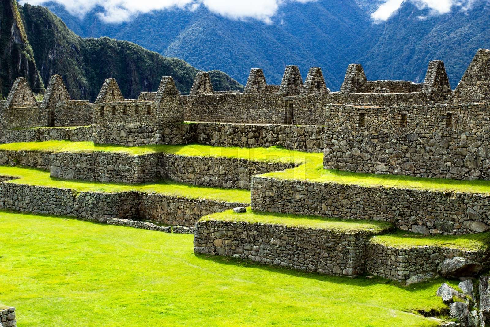 Machu Picchu, the ancient Inca city in the Andes, Peru | Stock image ...