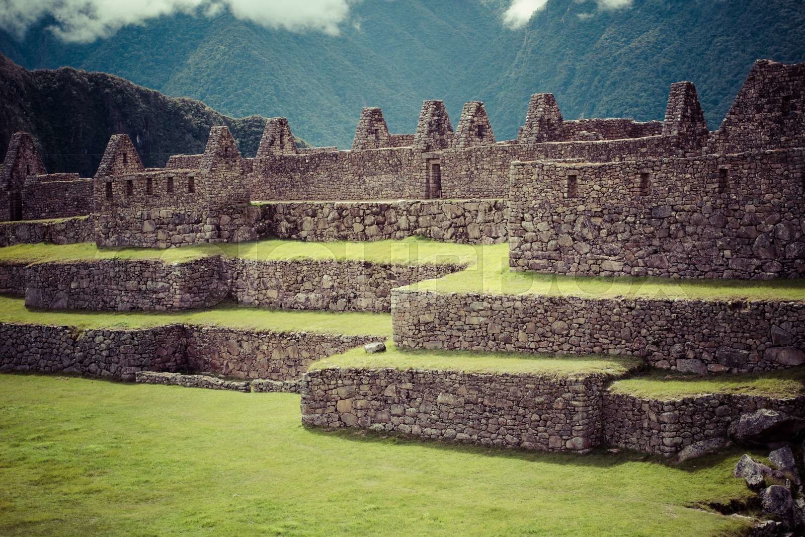 Machu Picchu, the ancient Inca city in the Andes, Peru | Stock image ...