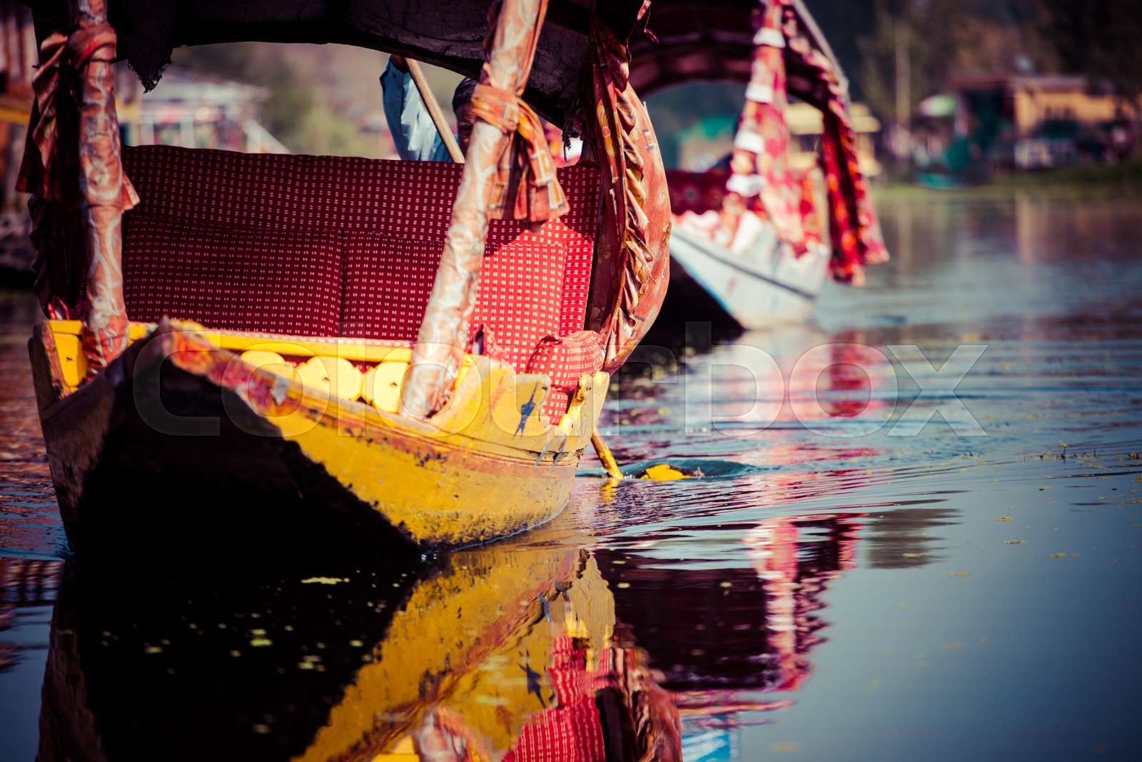 Shikara boat in Dal lake , Kashmir India | Stock image | Colourbox
