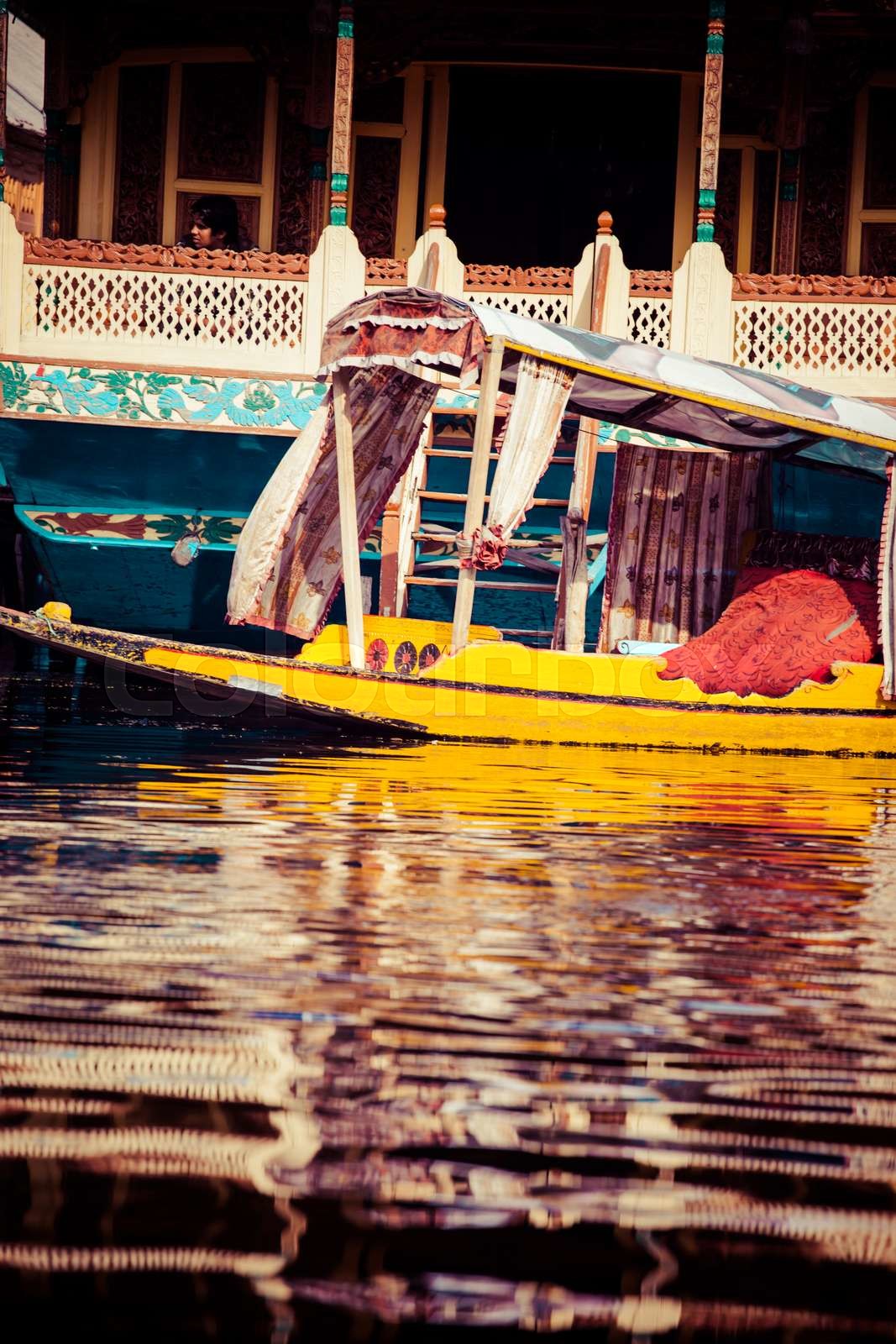 Shikara boat in Dal lake , Kashmir India | Stock image | Colourbox