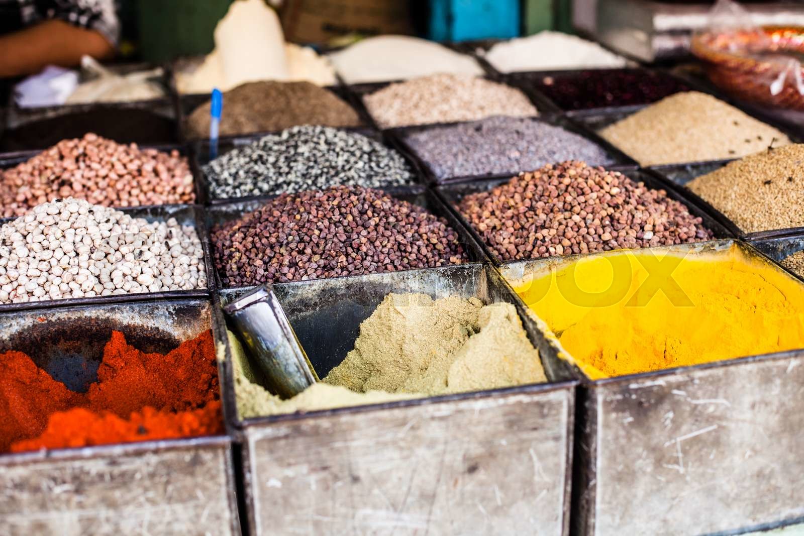 Traditional spices market in India. | Stock image | Colourbox