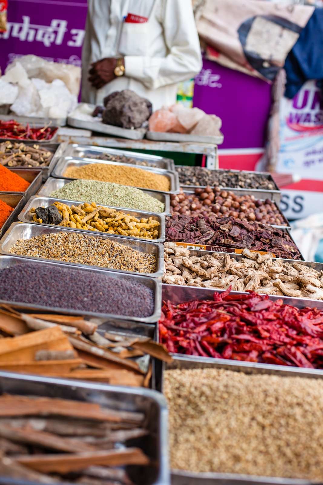 Traditional spices market in India. | Stock image | Colourbox