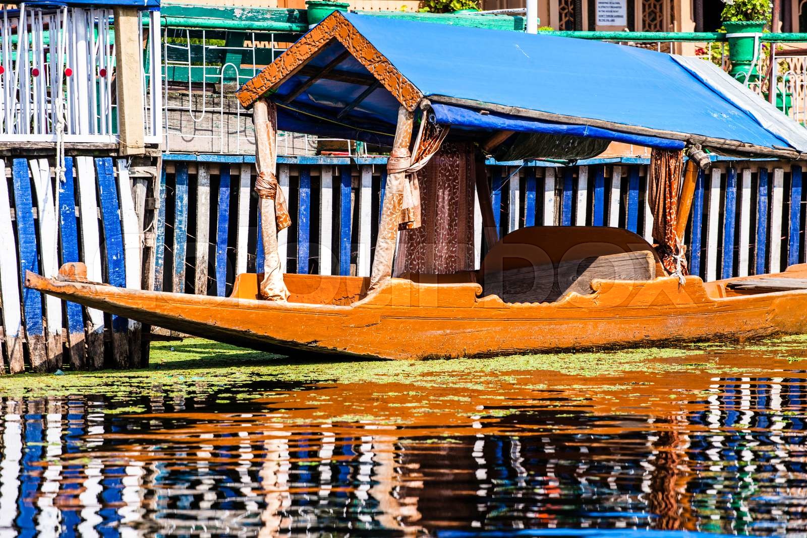 Shikara boat in Dal lake , Kashmir India | Stock image | Colourbox