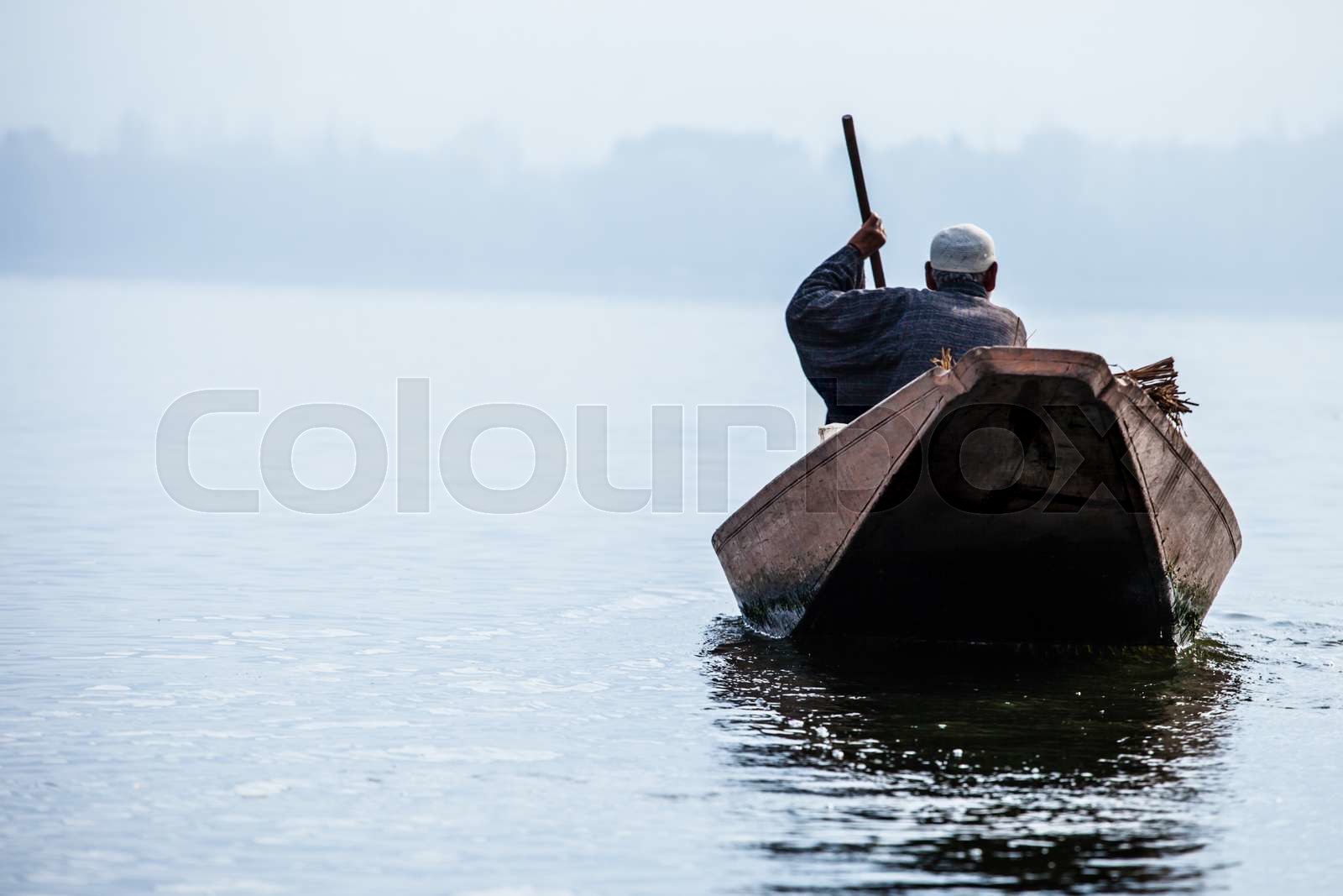 Shikara boat in Dal lake , Kashmir India | Stock image | Colourbox